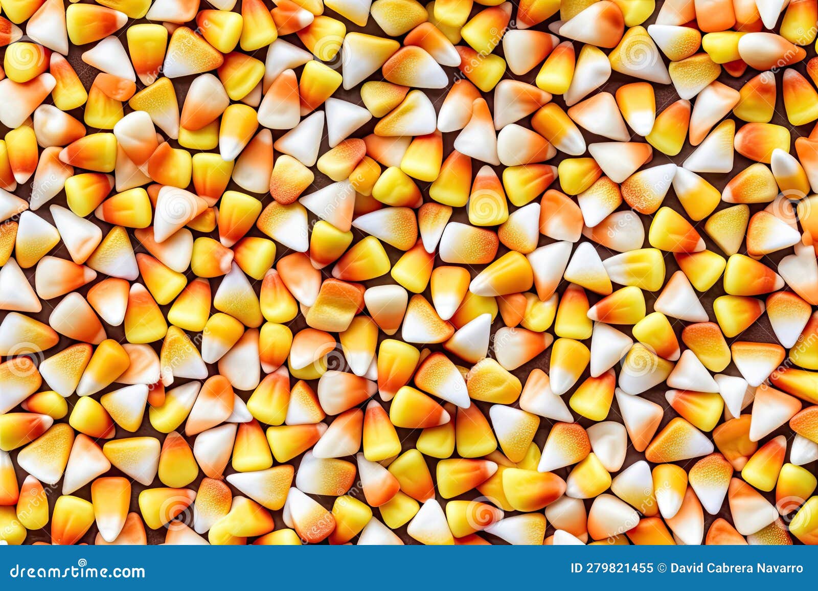 Typical Halloween Candy Corn Pattern Isolated on White Background. Top ...