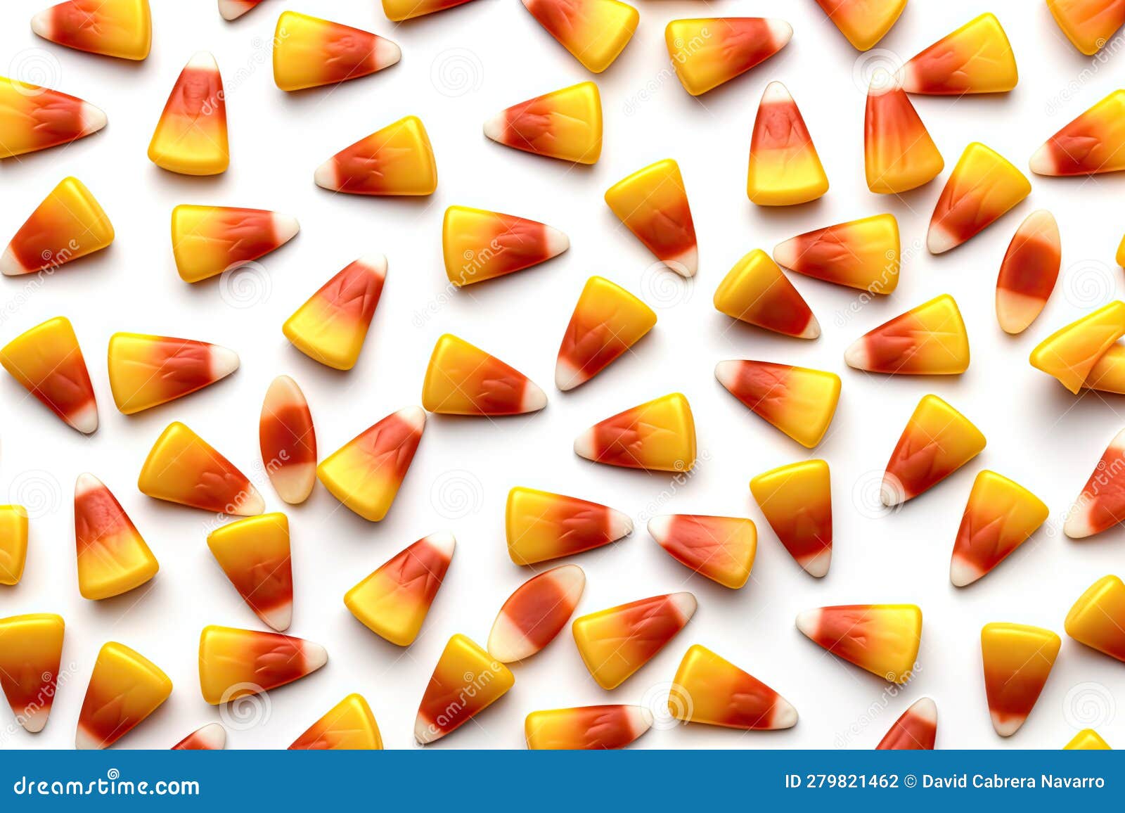 Typical Halloween Candy Corn Pattern Isolated on White Background. Top ...