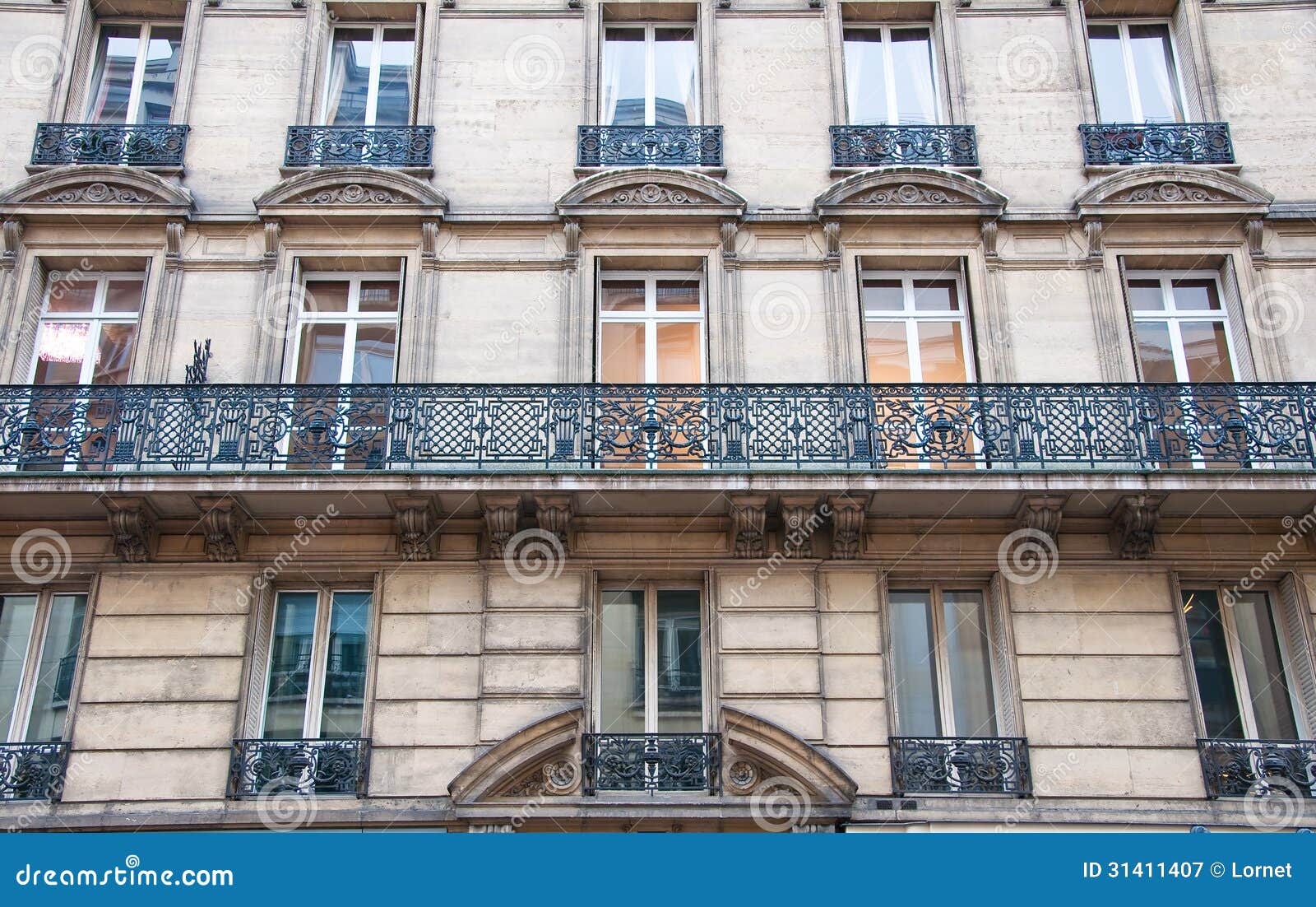 Typical Haussmannian Building, Paris. Royalty Free Stock Photography ...
