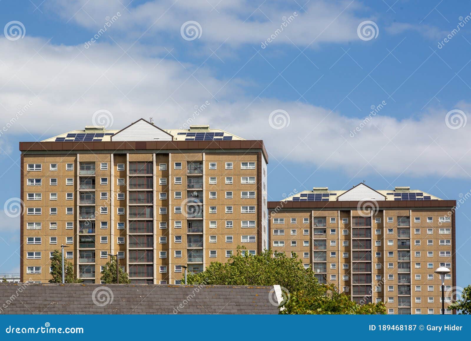 Typical High Rise Flats or Apartments in a British City Stock Image ...