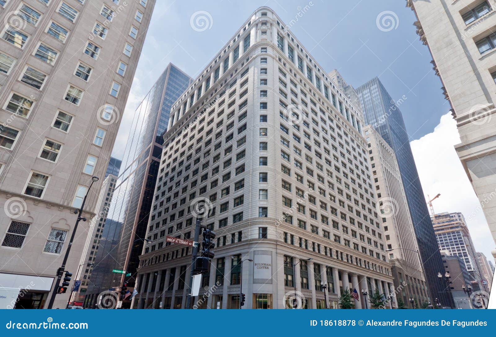 Typical Historical Building in Chicago Stock Photo - Image of corner ...