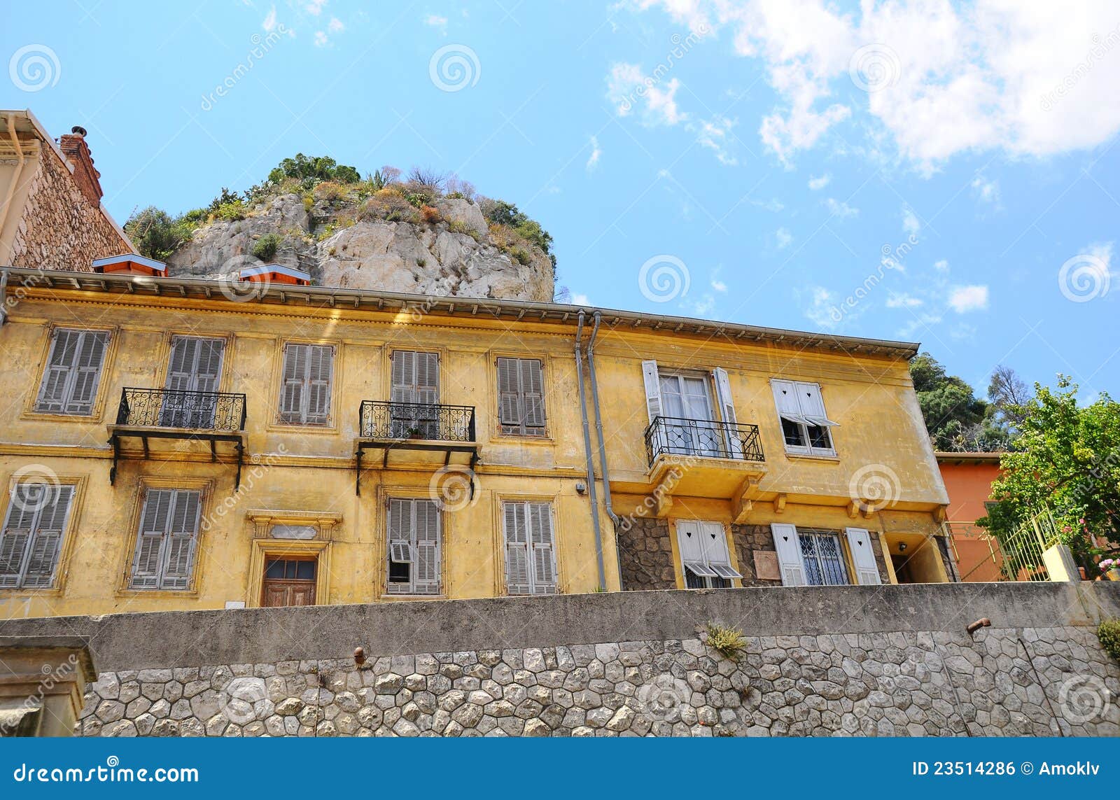 Typical home in Nice stock photo. Image of france, balcony - 23514286