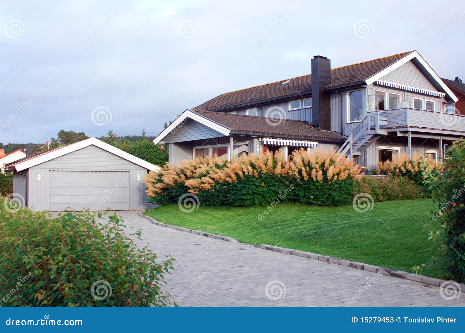 Typical house stock image. Image of grass, yellow, building - 15279453