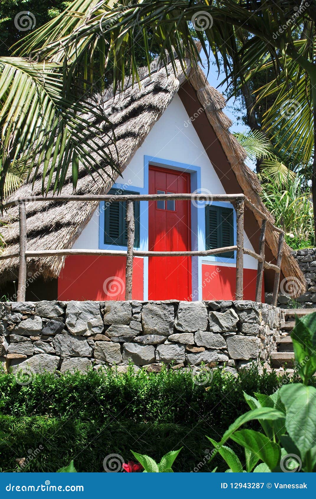 A typical house in Madeira stock image. Image of roofs - 12943287