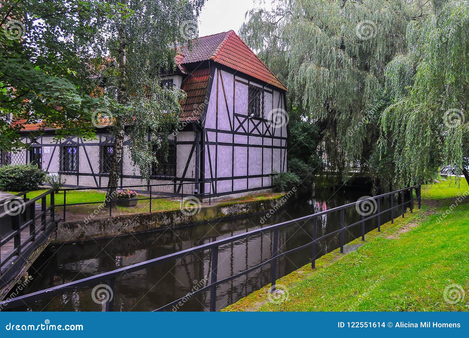 Typical House of the North of Europe Stock Photo - Image of roof, wood ...