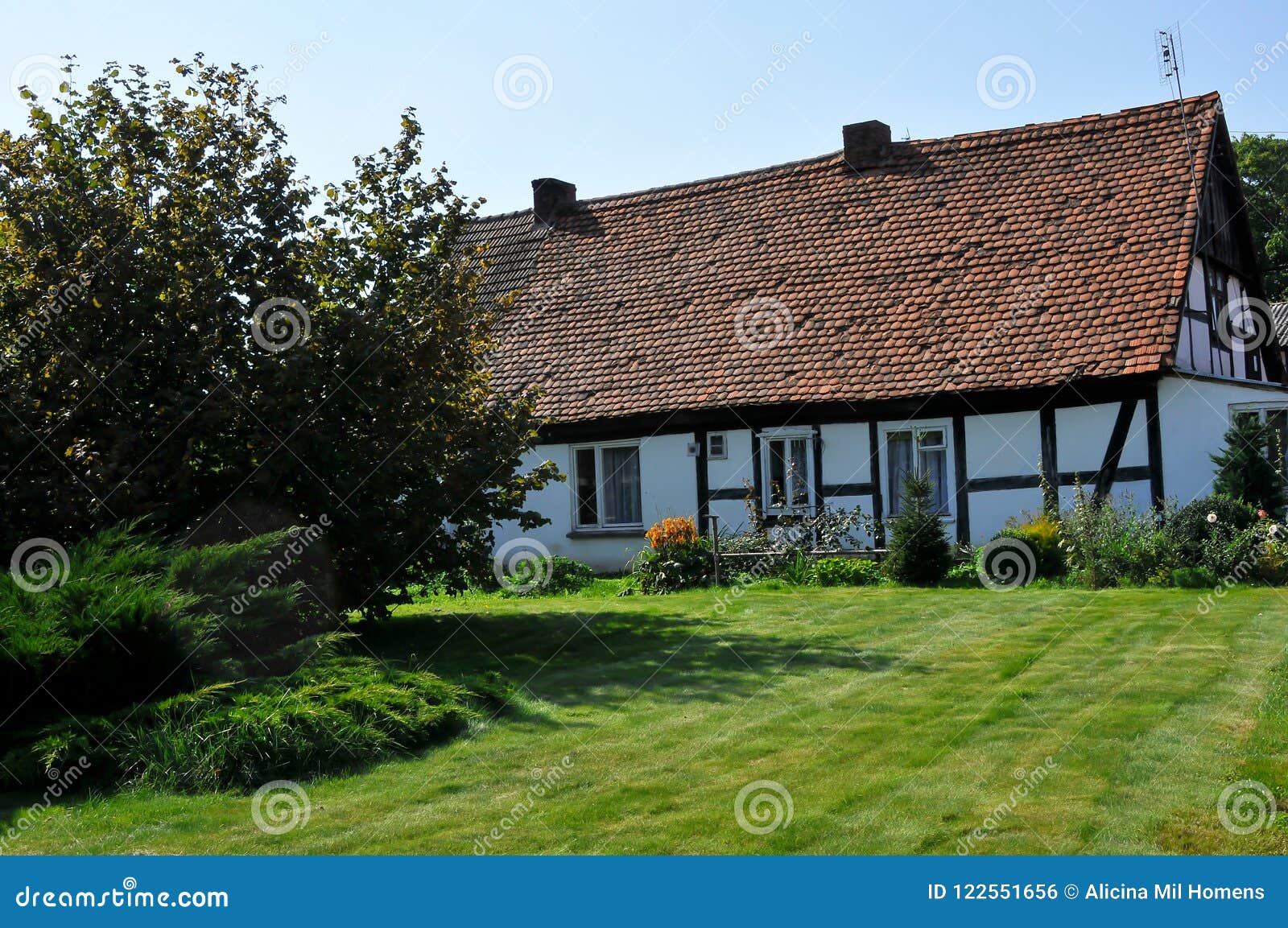 Typical House of the North of Europe Stock Photo - Image of estate ...