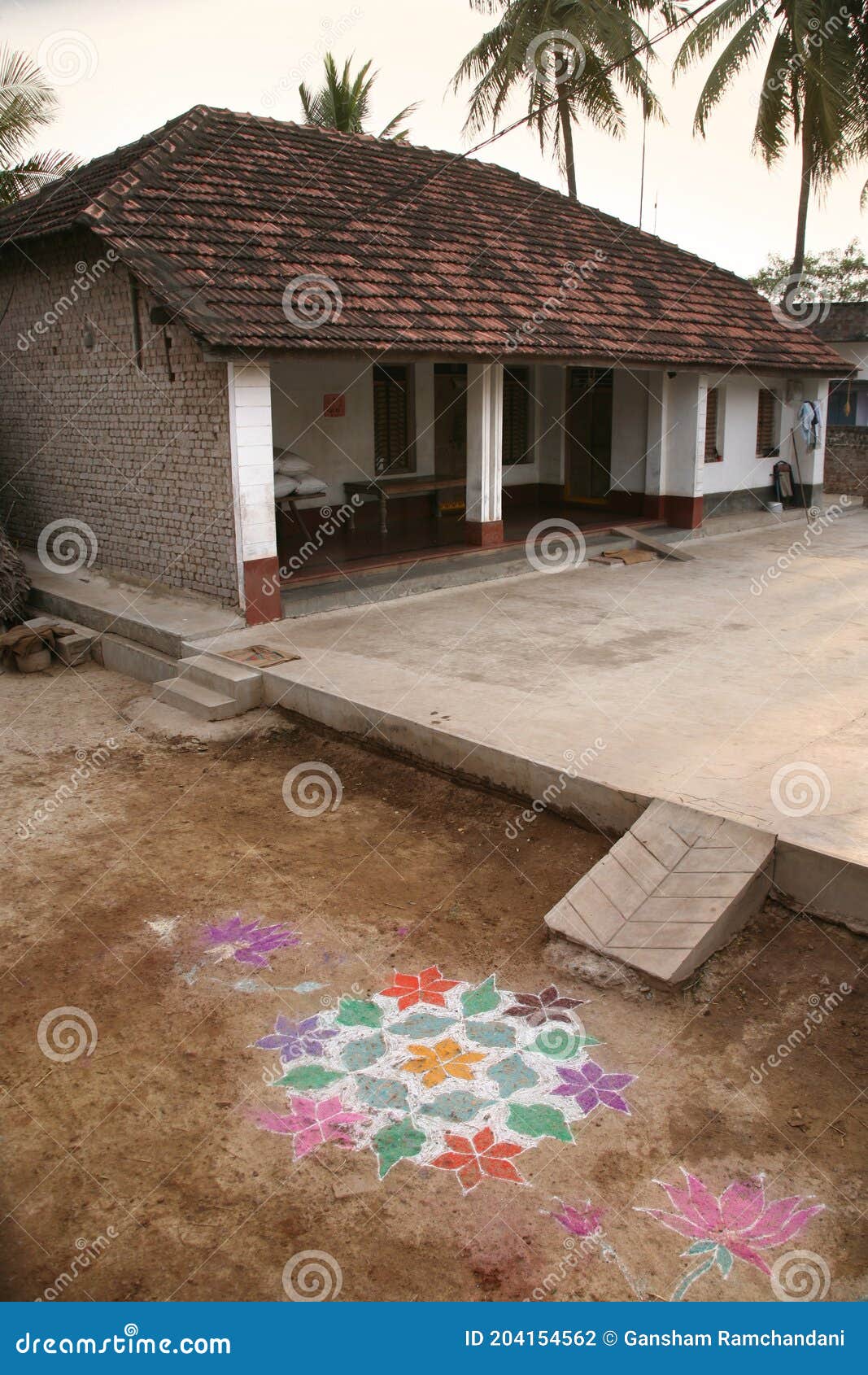 A Typical House in Rural India-South Stock Photo - Image of design ...