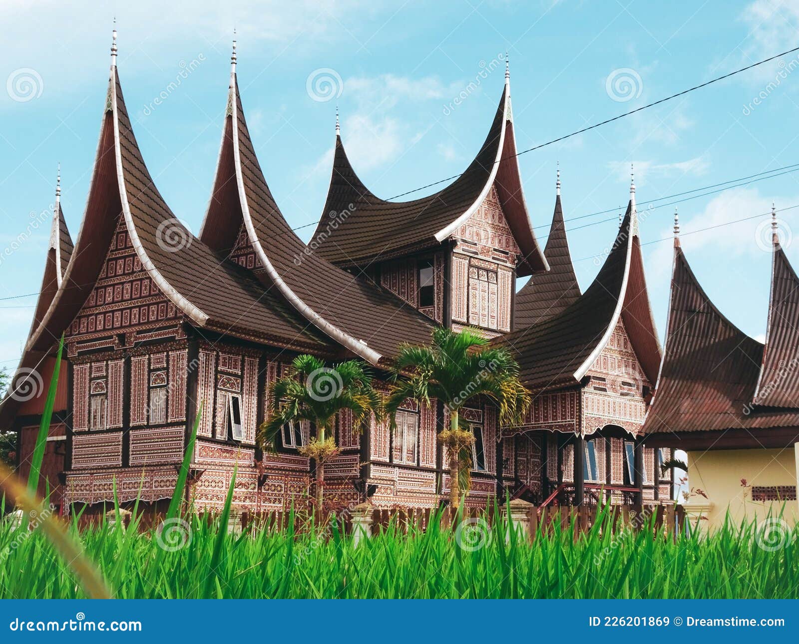 Typical House of West Sumatra Stock Image - Image of monastery, estate ...