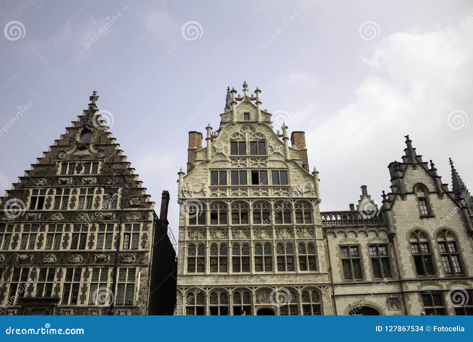 Typical houses Belgium stock photo. Image of amsterdam - 127867534