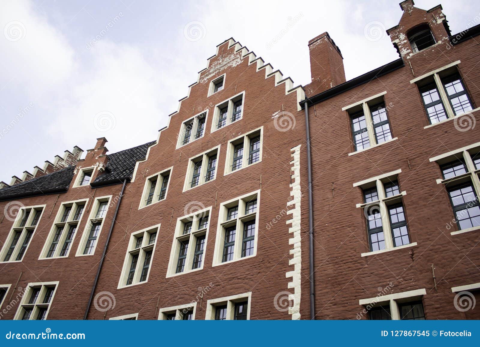 Typical houses Belgium stock image. Image of buildings - 127867545