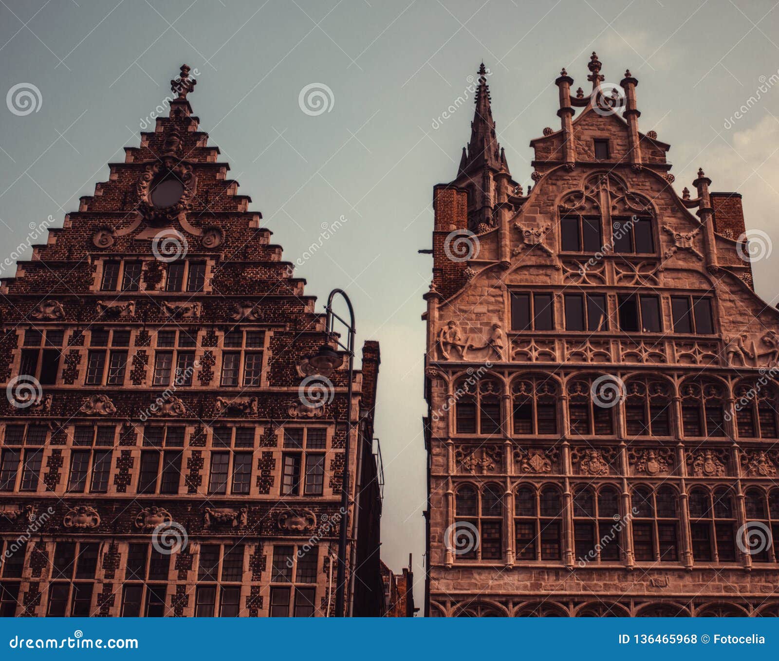 Typical houses Belgium stock photo. Image of flanders - 136465968