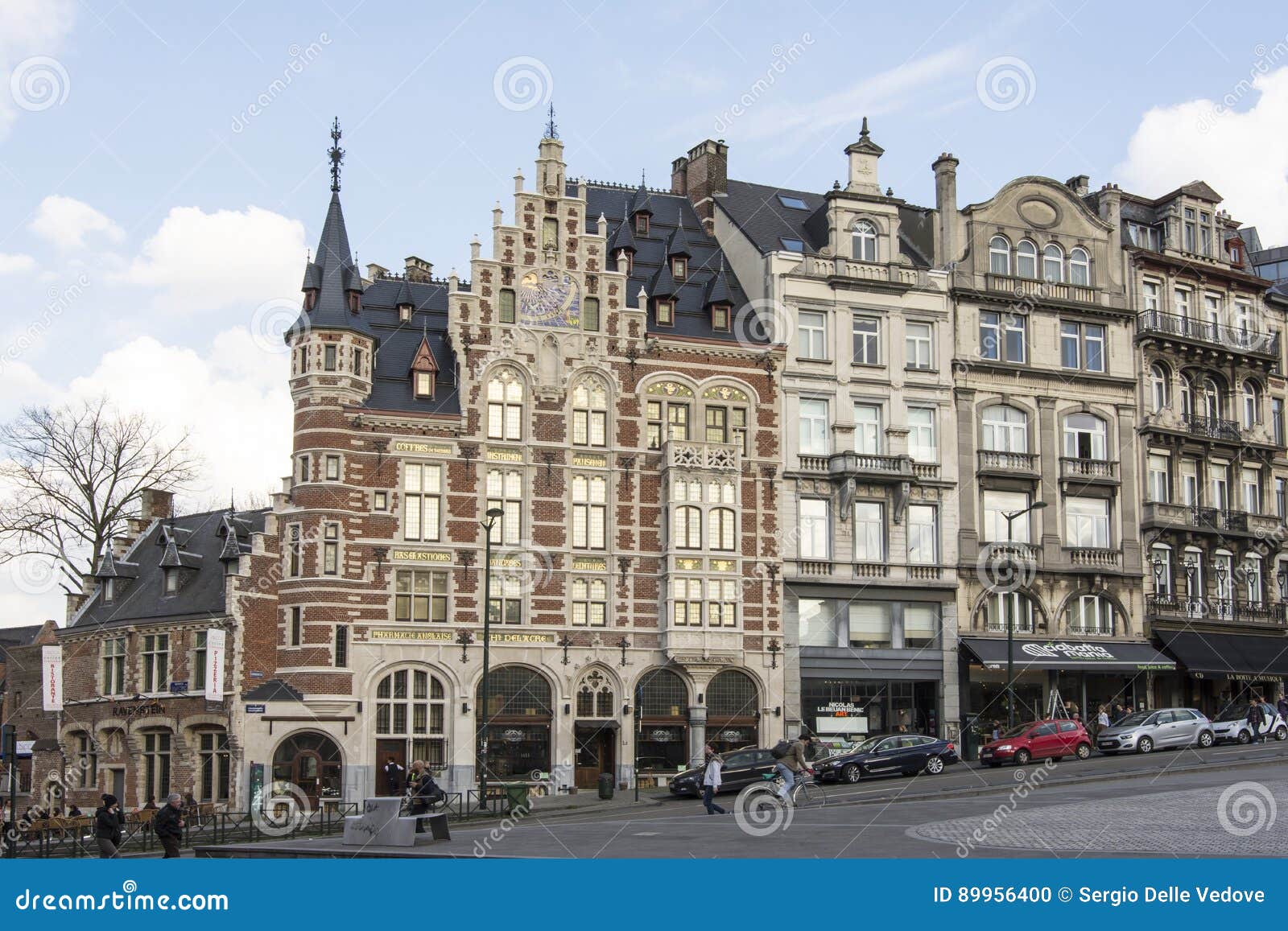 Typical houses in Brussels editorial image. Image of center - 89956400