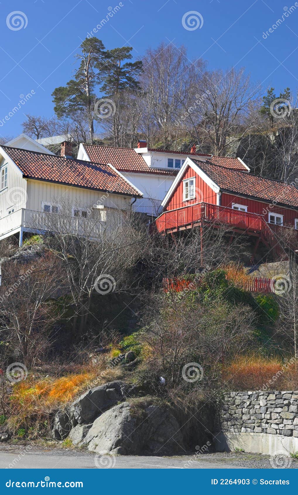 Typical houses in Norway stock image. Image of rough, wooden - 2264903