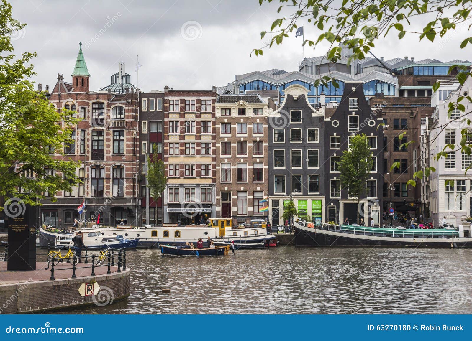 Typical Houses on River in Amsterdam Editorial Image - Image of dutch ...