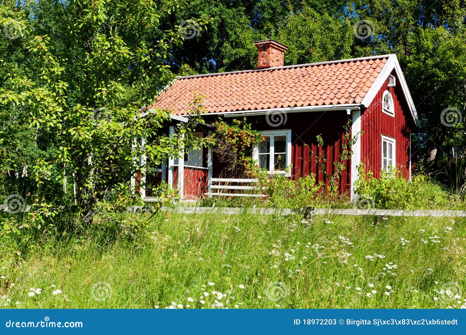 Typical Idyllic Swedish House. Stock Image - Image of outdoor ...
