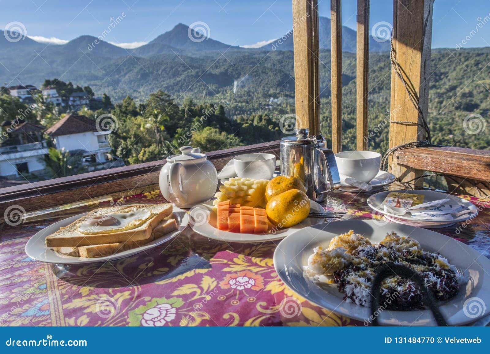 Typical Indonesian Breakfast Stock Photo - Image of tropical, mountains ...