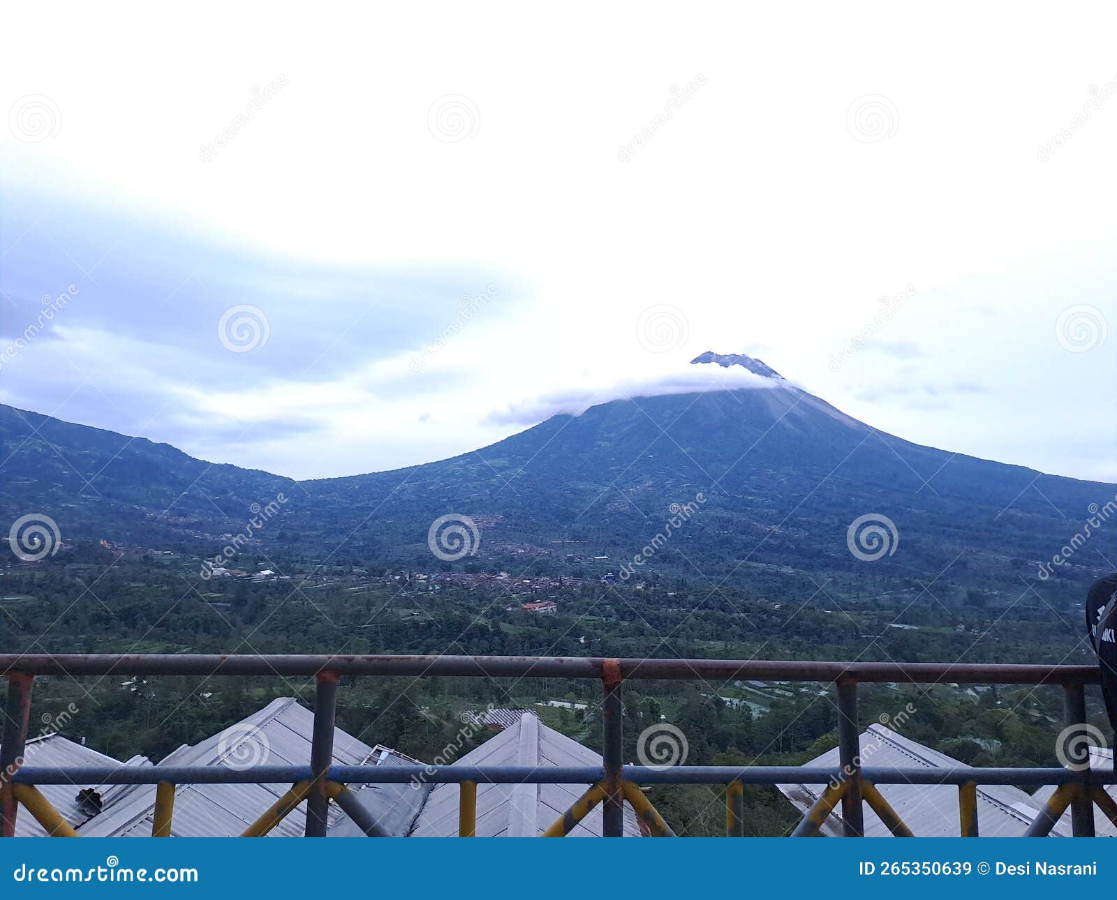 Merapi Mountain Landscape in Ketep Pass Stock Image - Image of landmark ...