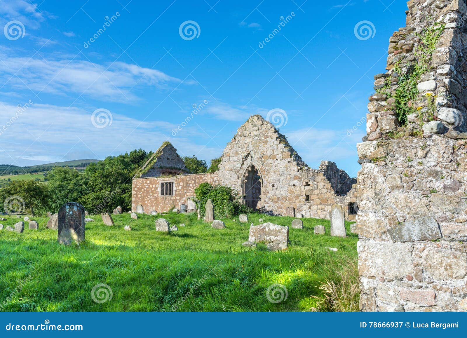 Typical Irish Cemetery, Green Grass Lawns, August 2016 Editorial ...