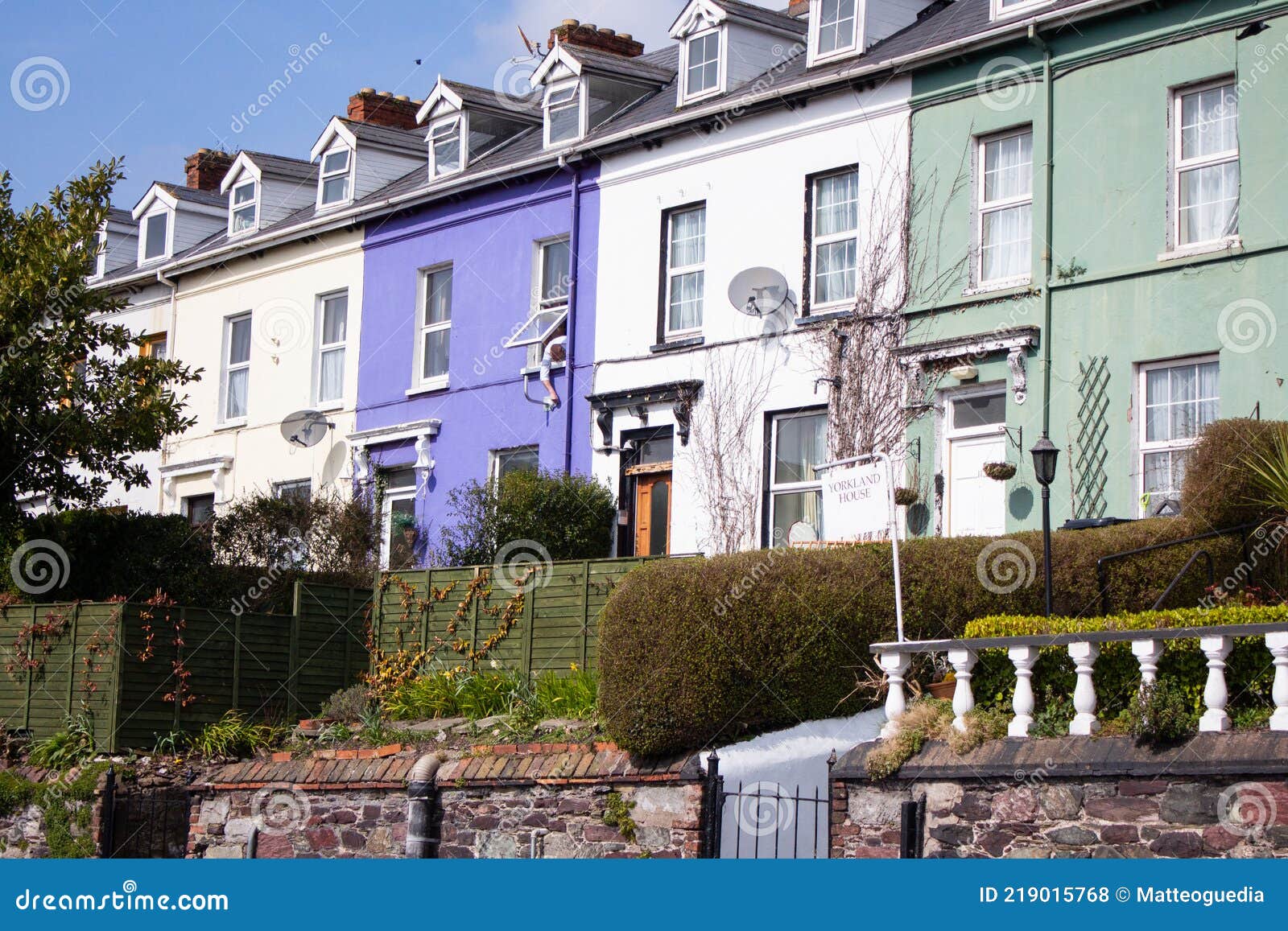 Typical Irish Colorful Houses in Dublin Editorial Stock Photo - Image ...
