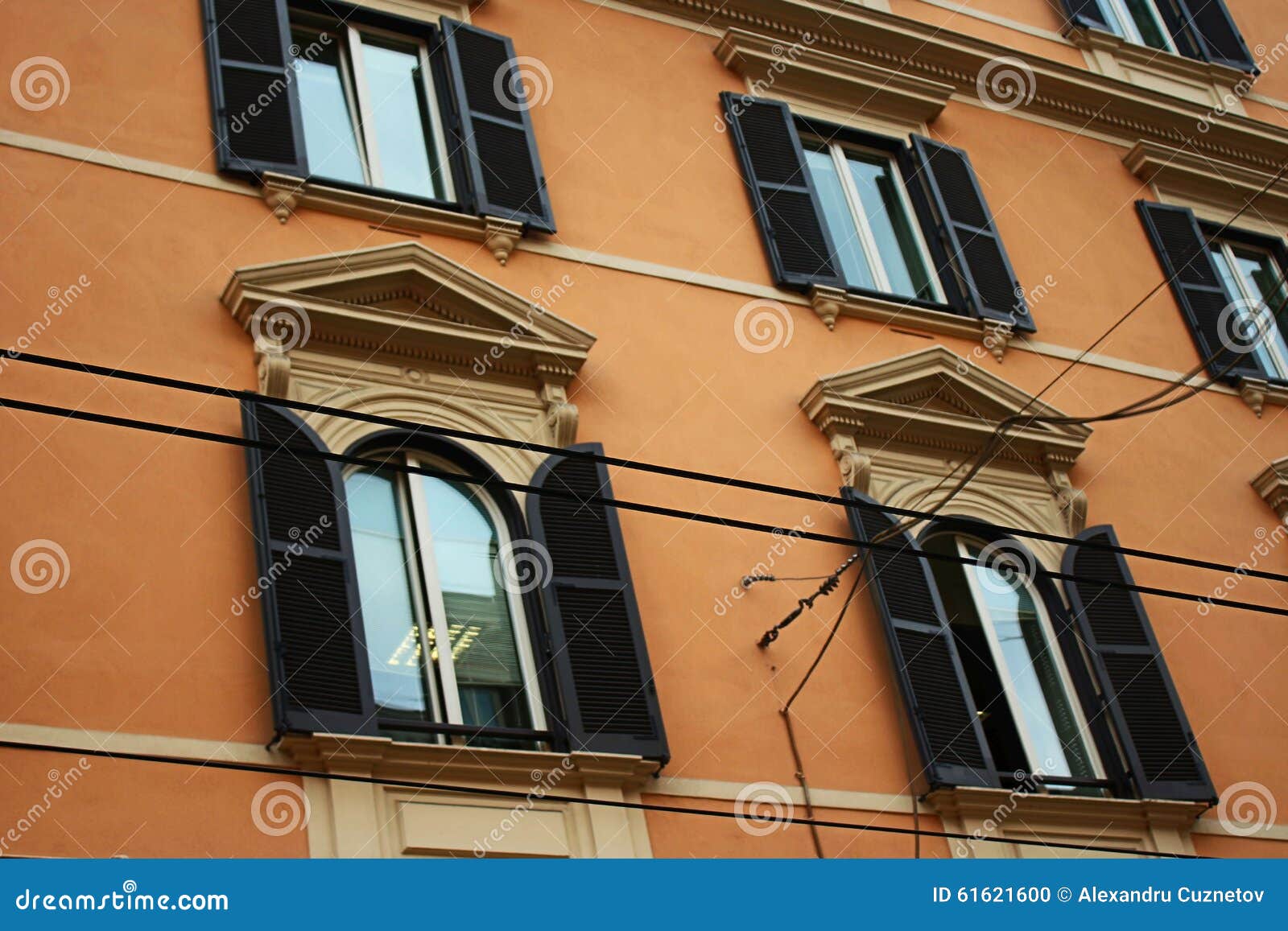 Typical Italian Building Facade Stock Photo - Image of typical ...