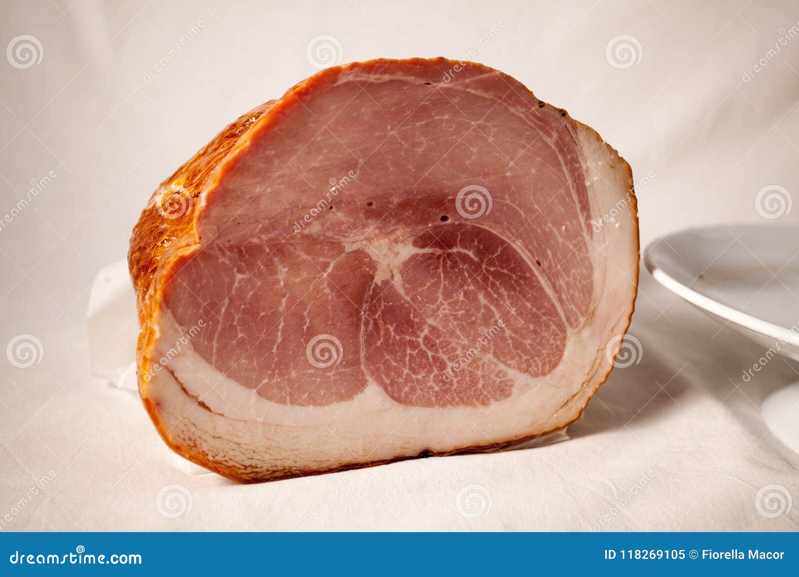 Italian cooked ham. stock image. Image of preserved - 118269105