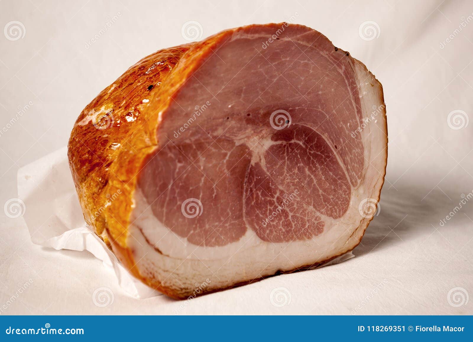 Italian cooked ham. stock image. Image of preserved - 118269351