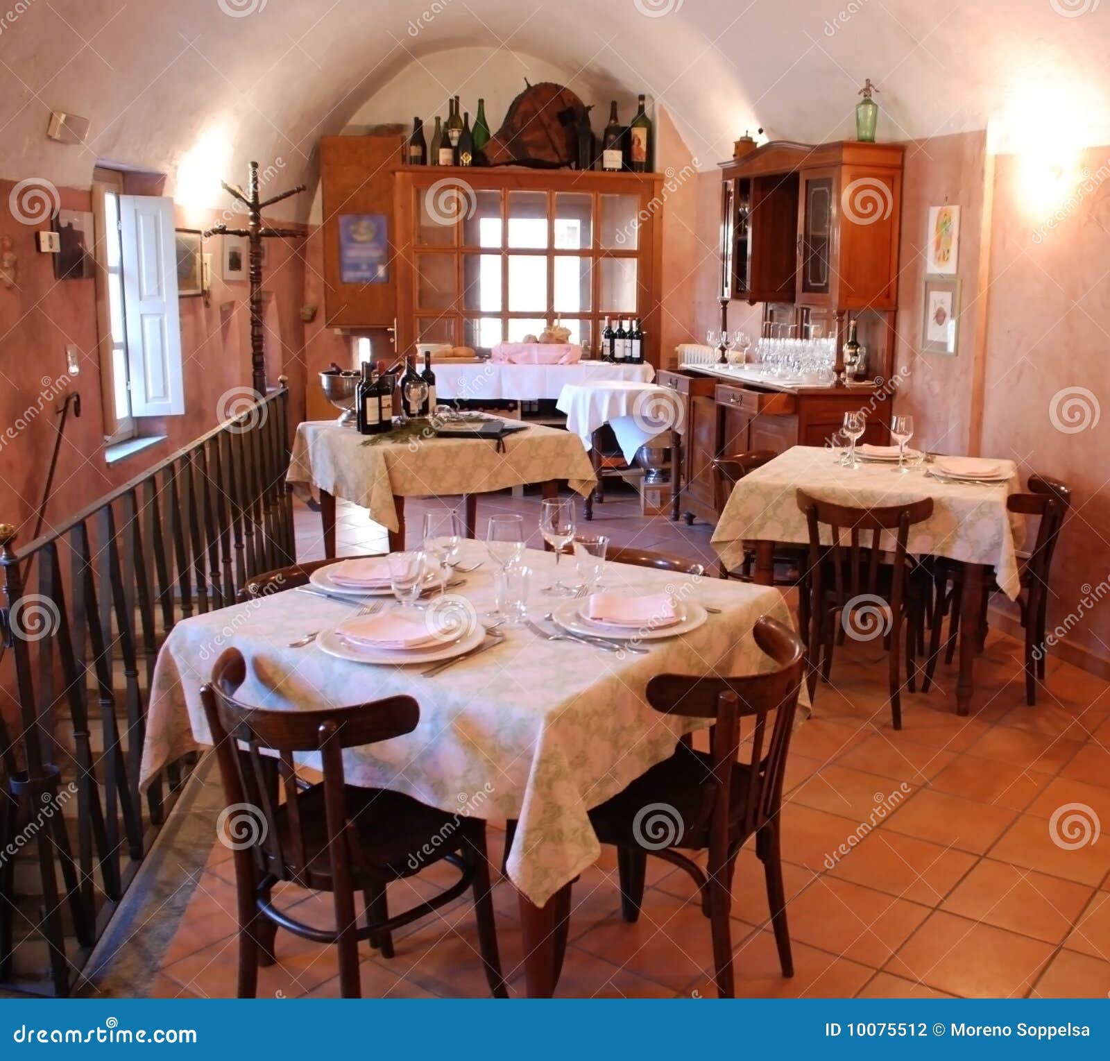 Typical italian restaurant stock photo. Image of light - 10075512