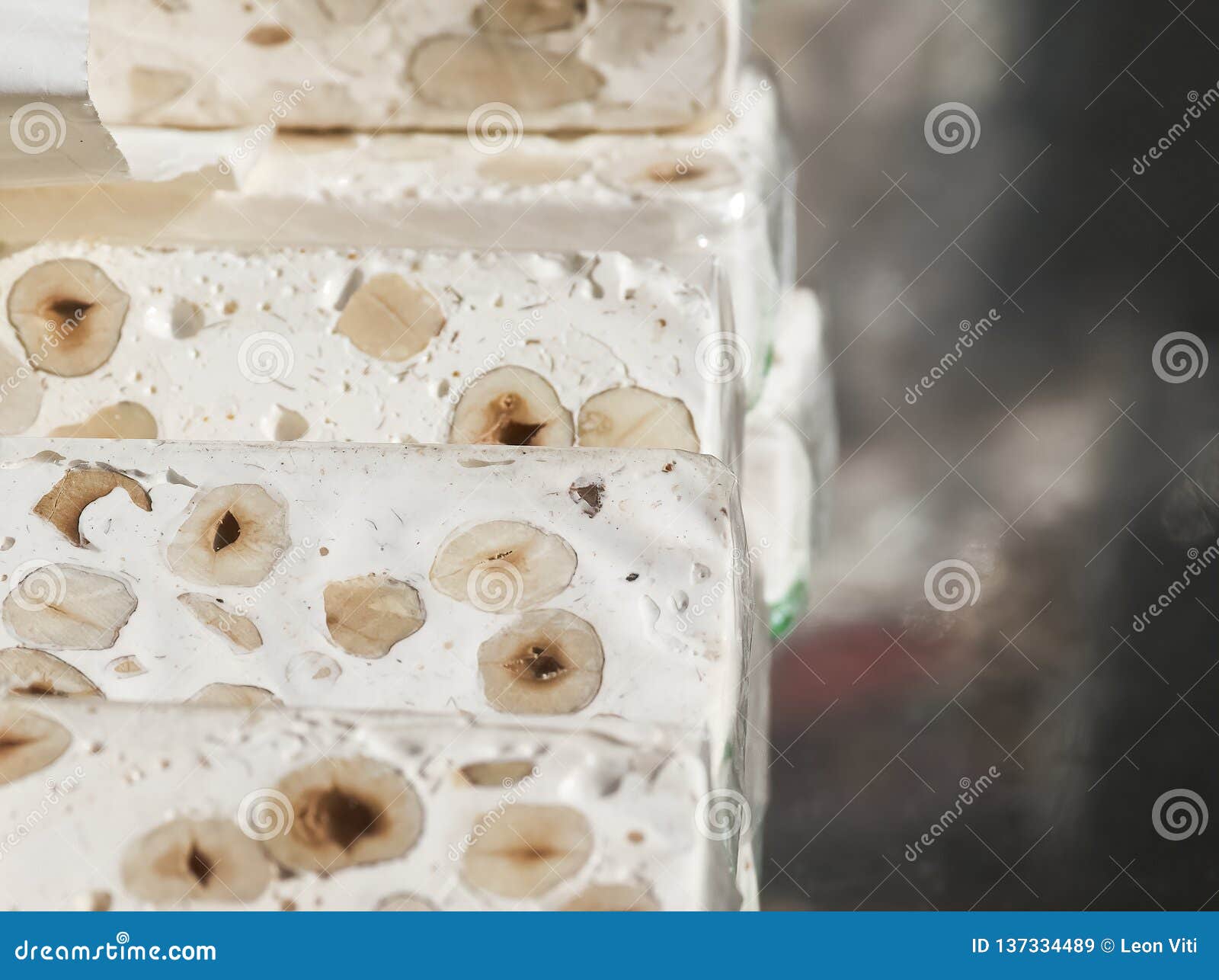 Typical Italian Sweet Called Torrone Stock Image - Image of tasty ...