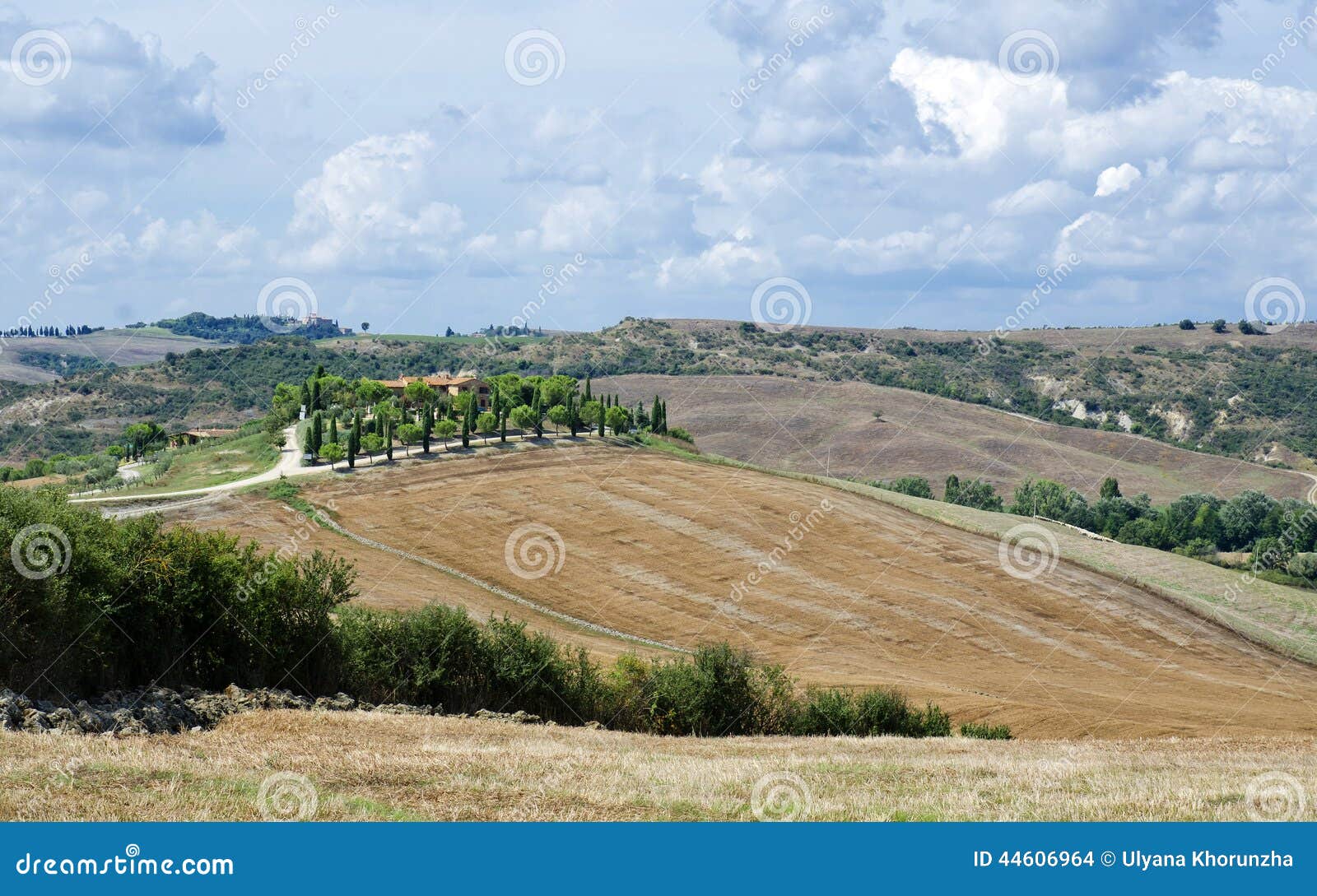 Typical Italy Tuscan Landscape Stock Photo - Image of cloud ...