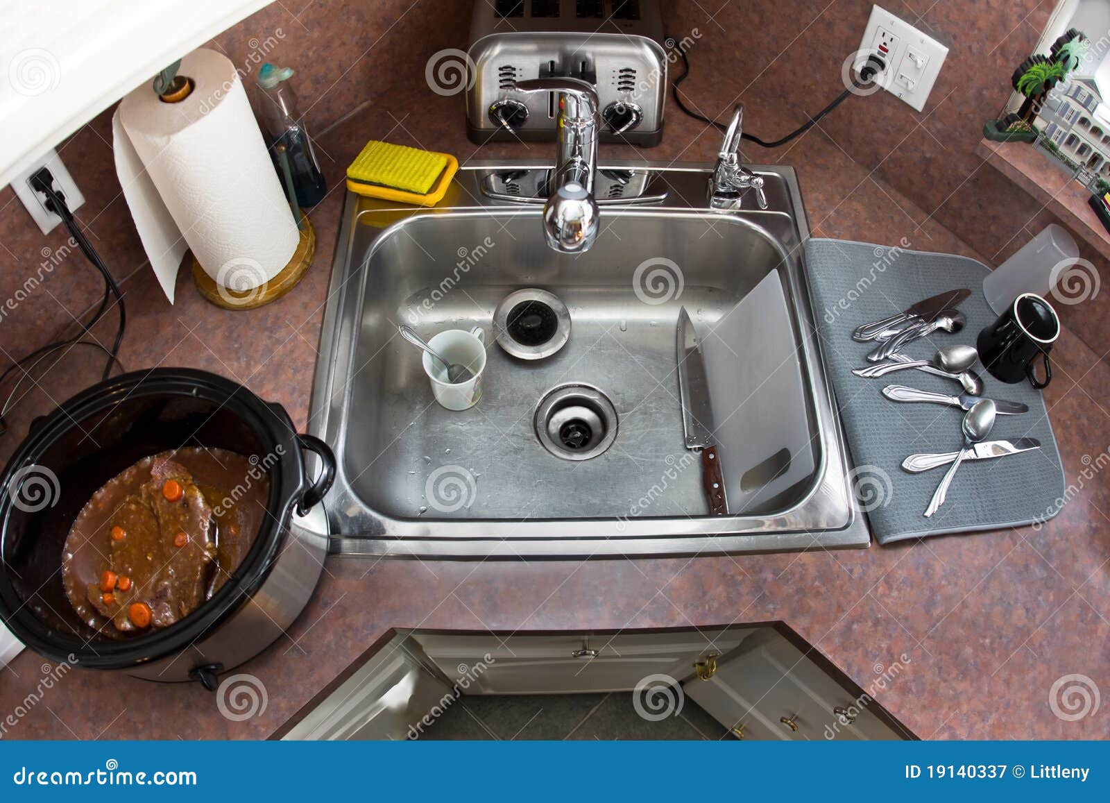 Typical Kitchen from Above stock image. Image of domestic - 19140337