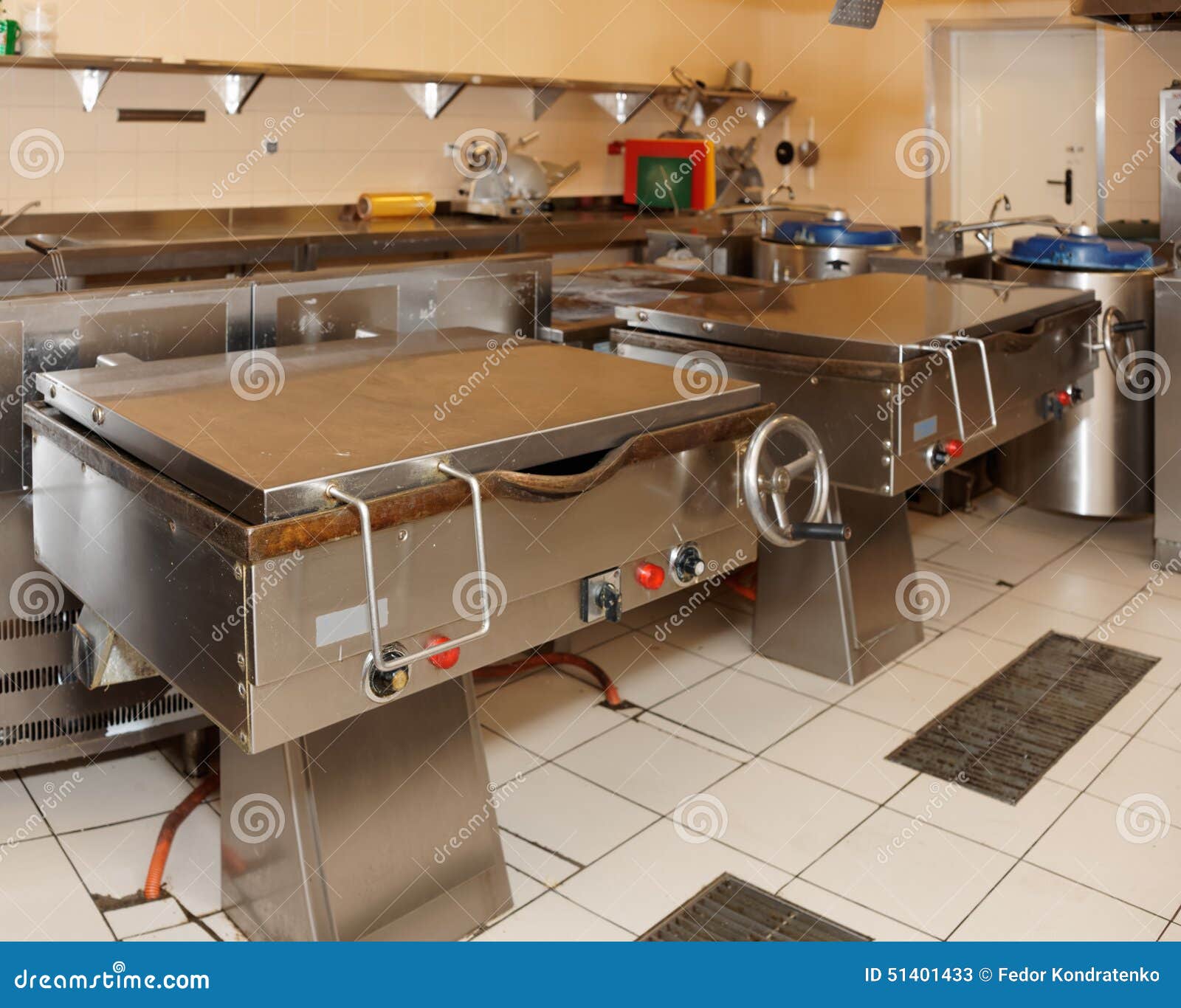 Typical Kitchen of a Food Processing Plant Stock Image - Image of ...
