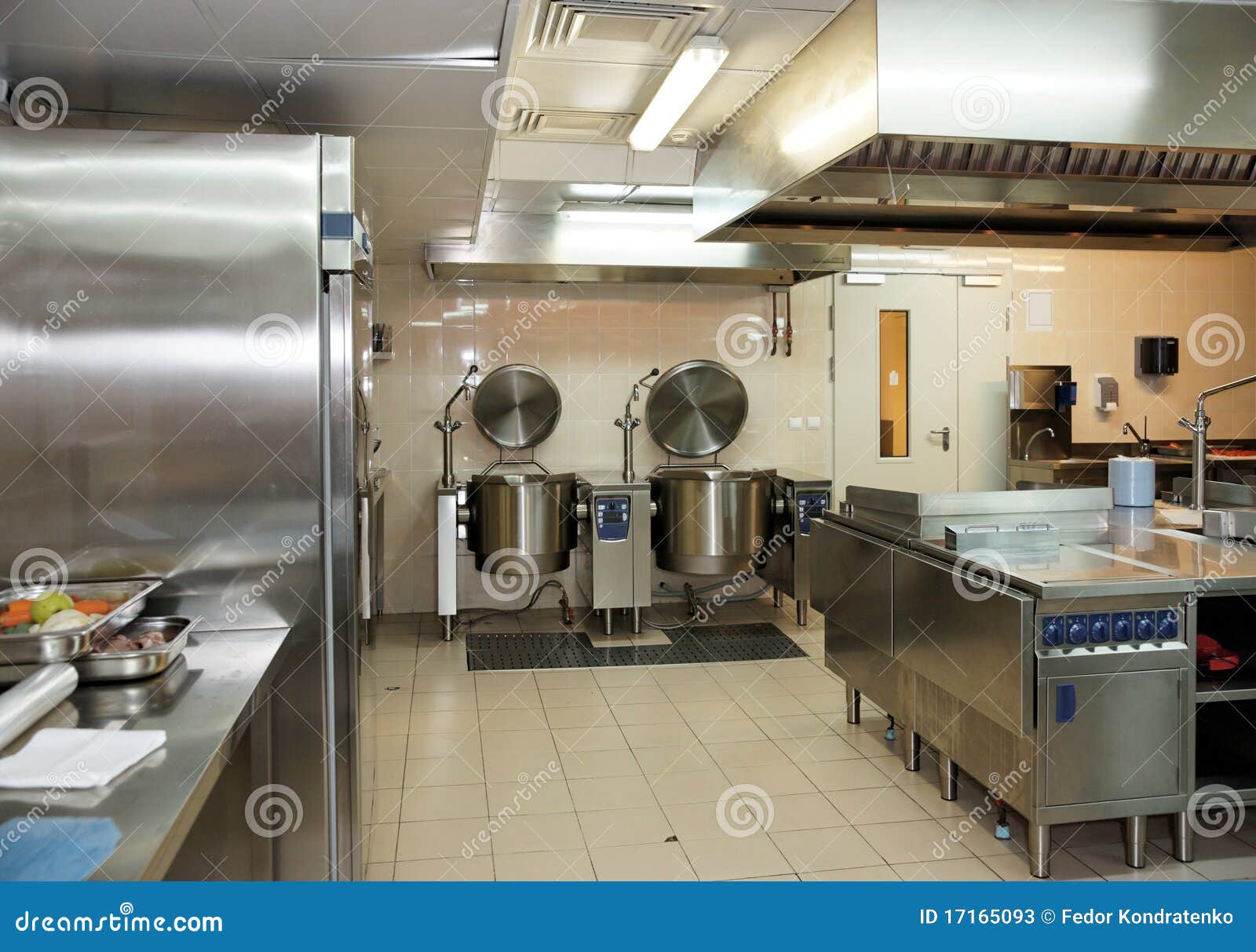 Typical Kitchen of a Restaurant Stock Image - Image of stainless ...