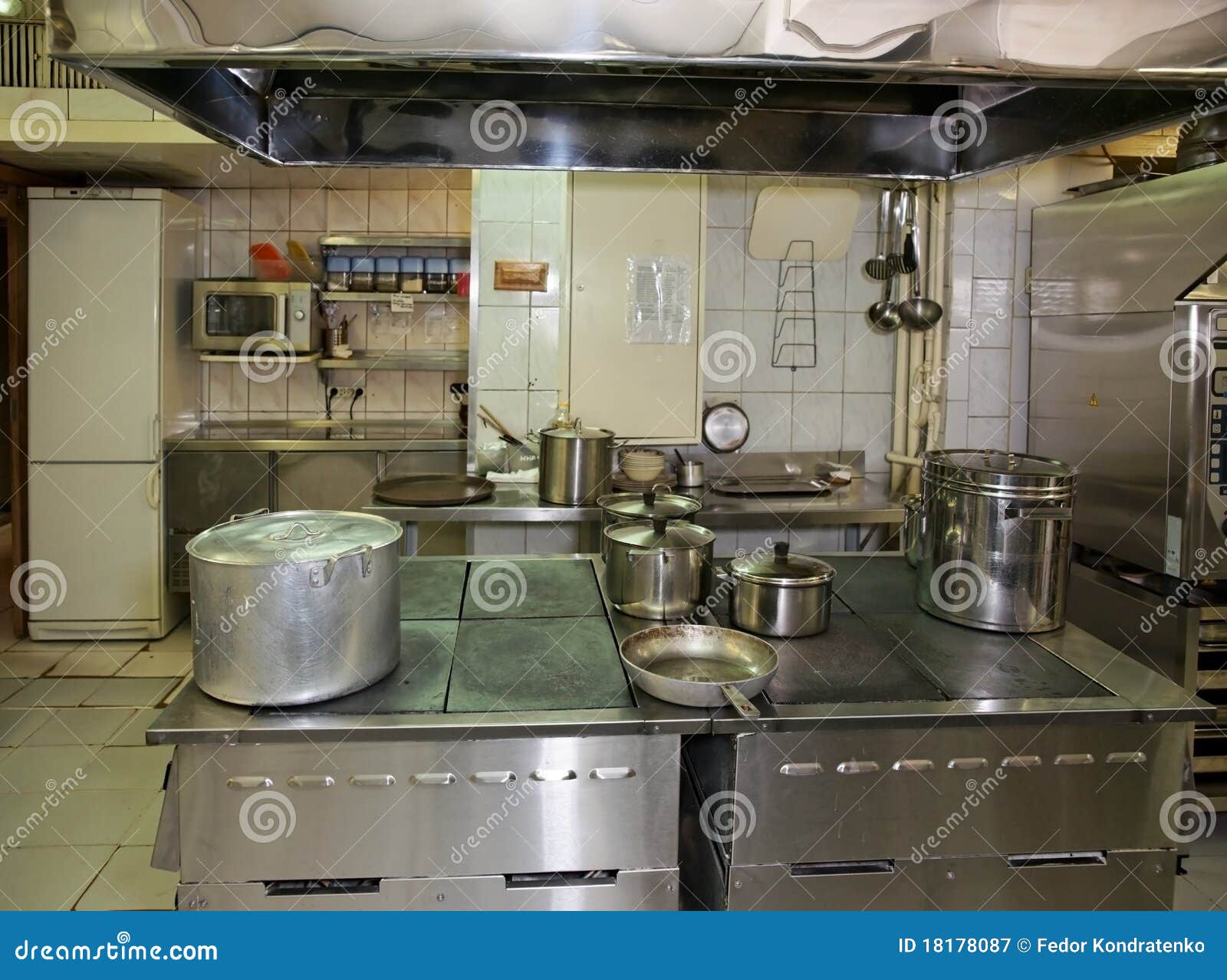 Typical Kitchen of a Restaurant Stock Image - Image of cooking ...