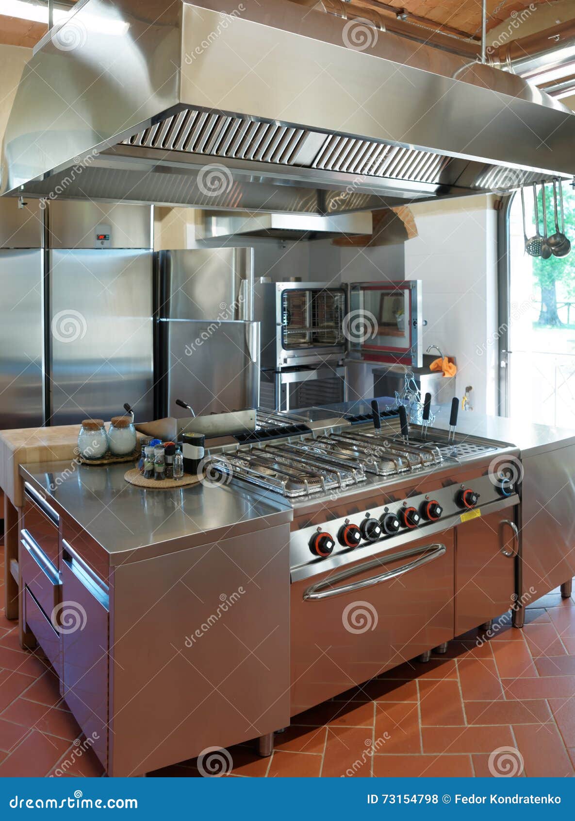 Typical Kitchen of a Restaurant Stock Photo - Image of kitchen ...