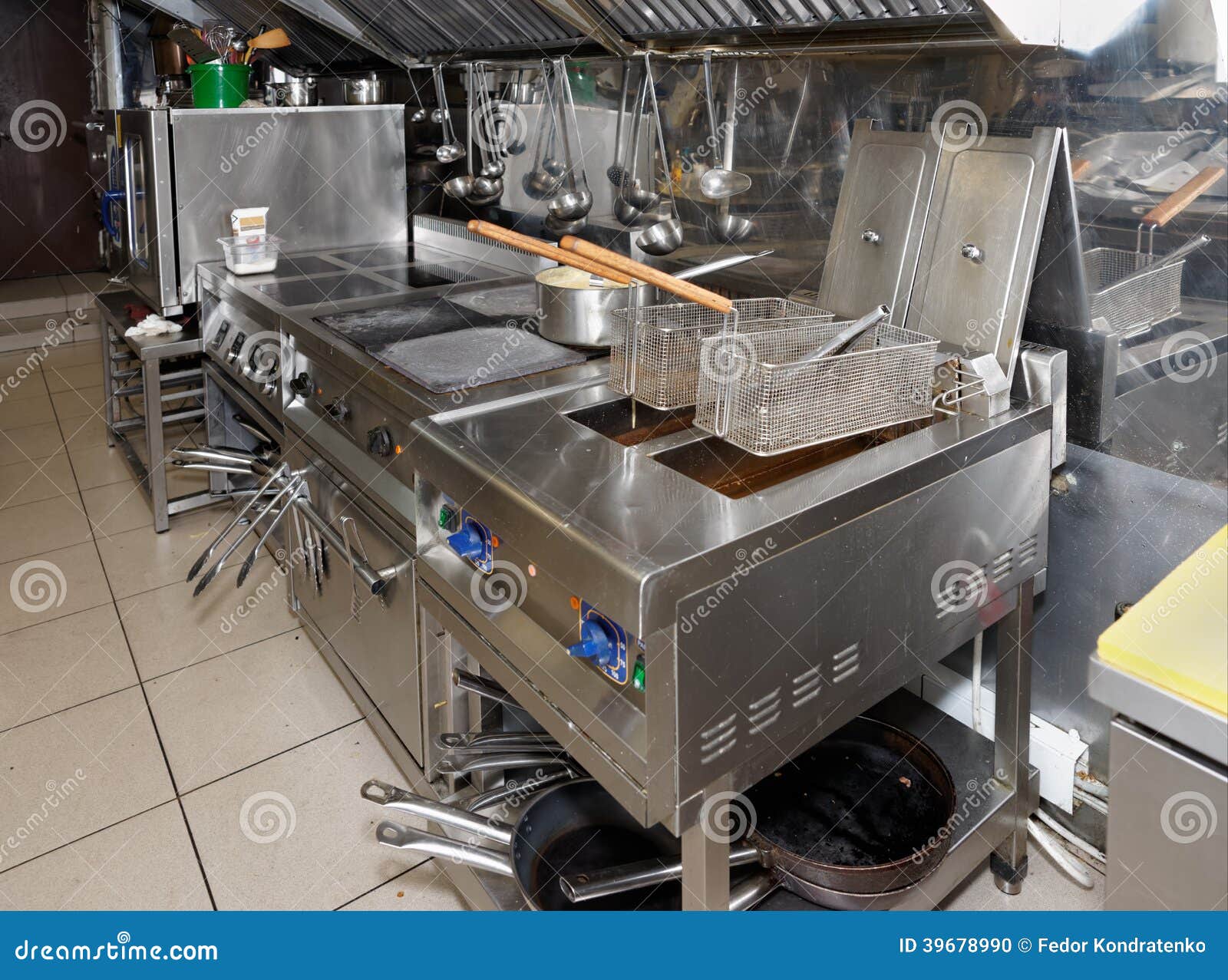 Typical Kitchen of a Restaurant Stock Photo - Image of catering ...