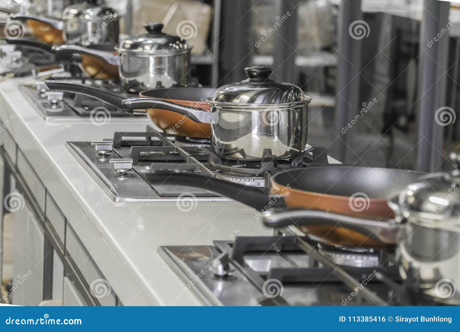Typical Kitchen of a Restaurant in Operation, Stock Photo - Image of ...