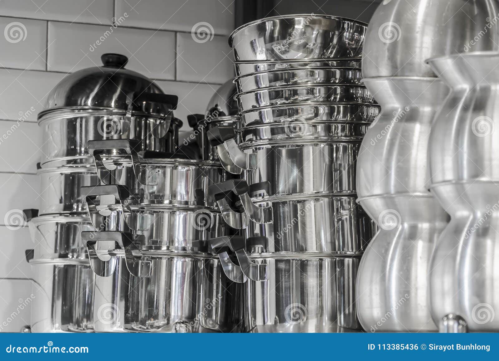 Typical Kitchen of a Restaurant in Operation, Stock Photo - Image of ...