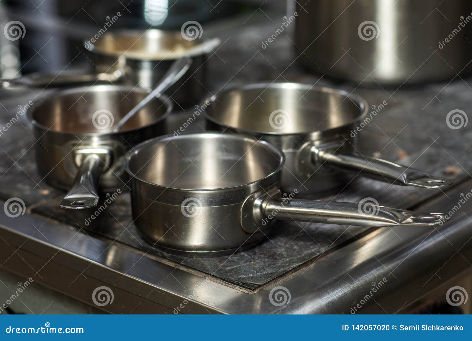 Typical Kitchen of a Restaurant Stock Photo - Image of stainless ...