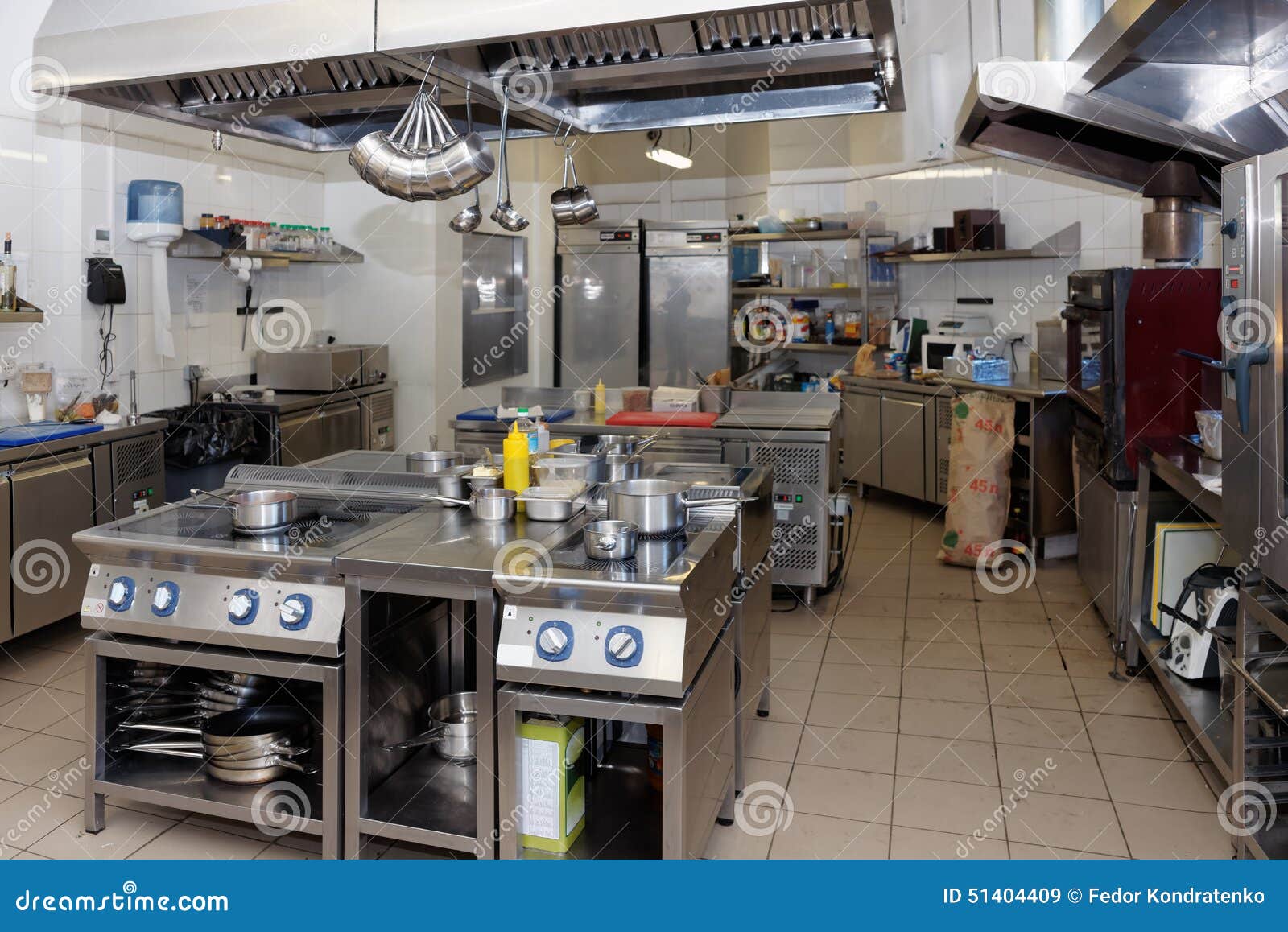 Typical Kitchen of a Restaurant Stock Image - Image of real, industrial ...