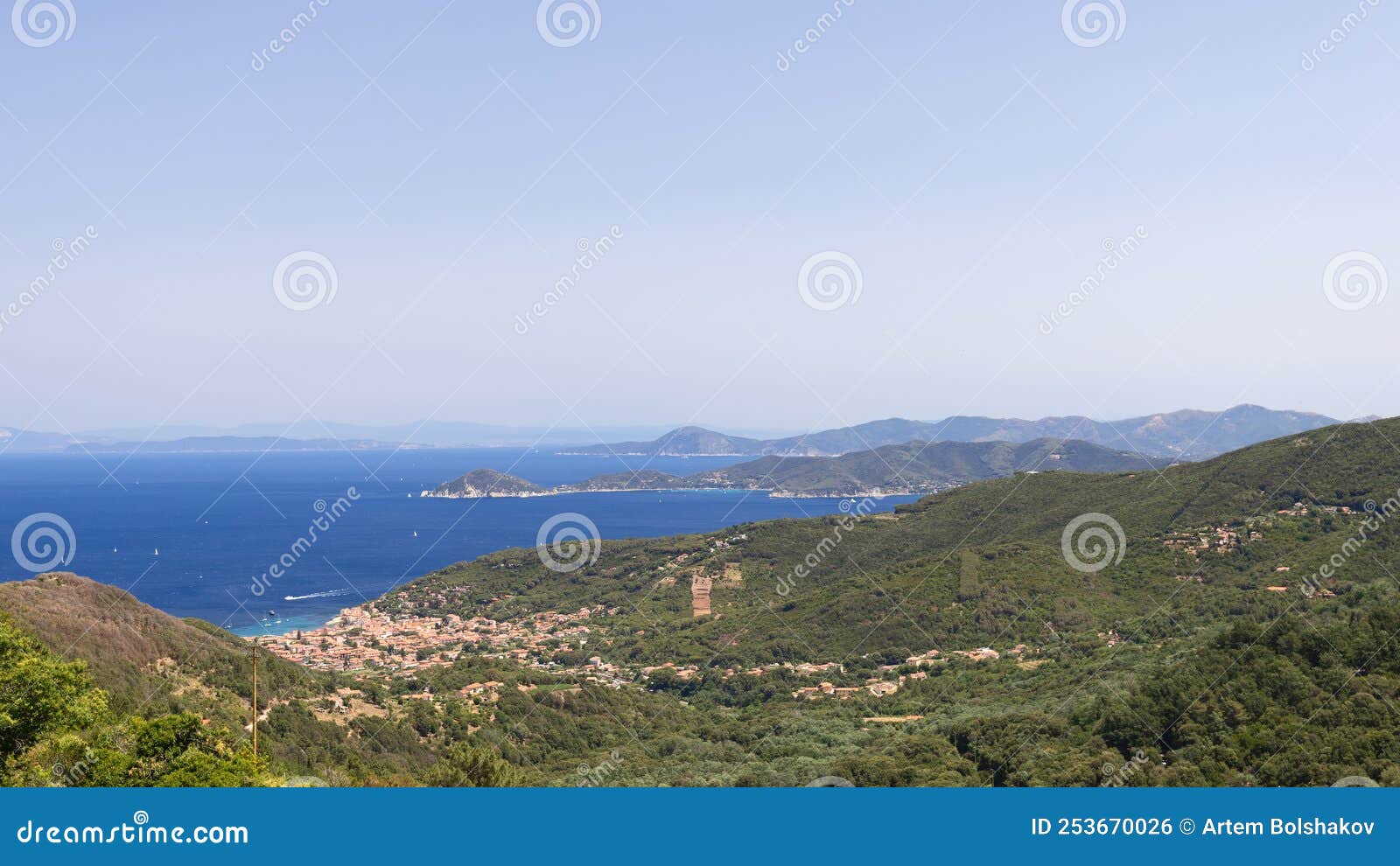 Typical Landscape of Elba Island Consists of a Range of Low, Densely ...