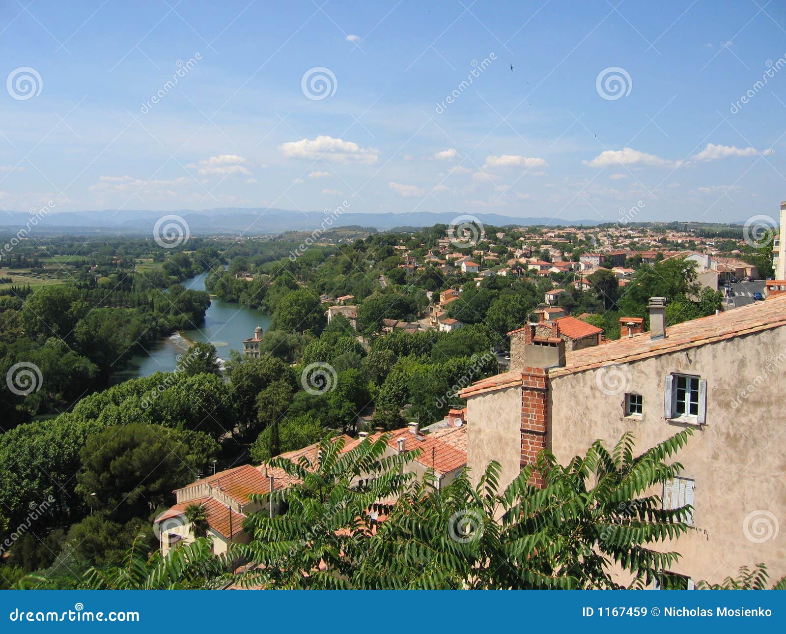 Typical Landscape of Languedoc-Roussillon, France Stock Image - Image ...