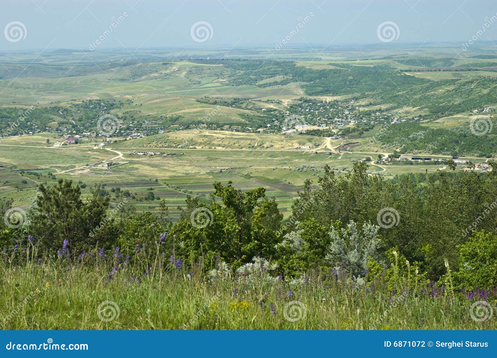 Typical Landscape of Moldova Stock Photo - Image of farms, meadow: 6871072