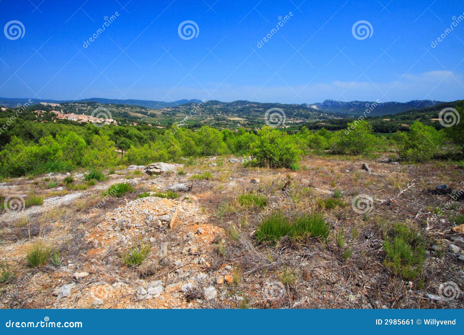 Typical Landscape of Provence Stock Image - Image of mediterranean ...