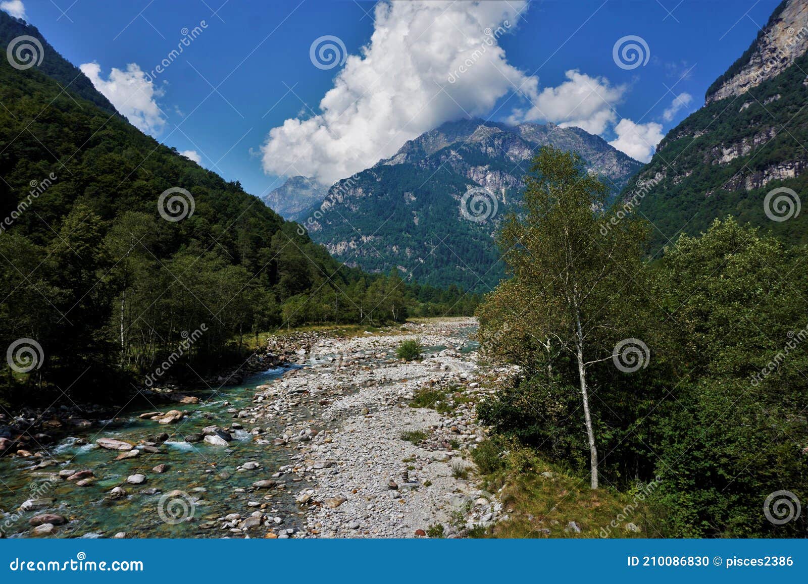 Typical Landscape in the Valle Verzasca, Ticino Stock Photo - Image of ...