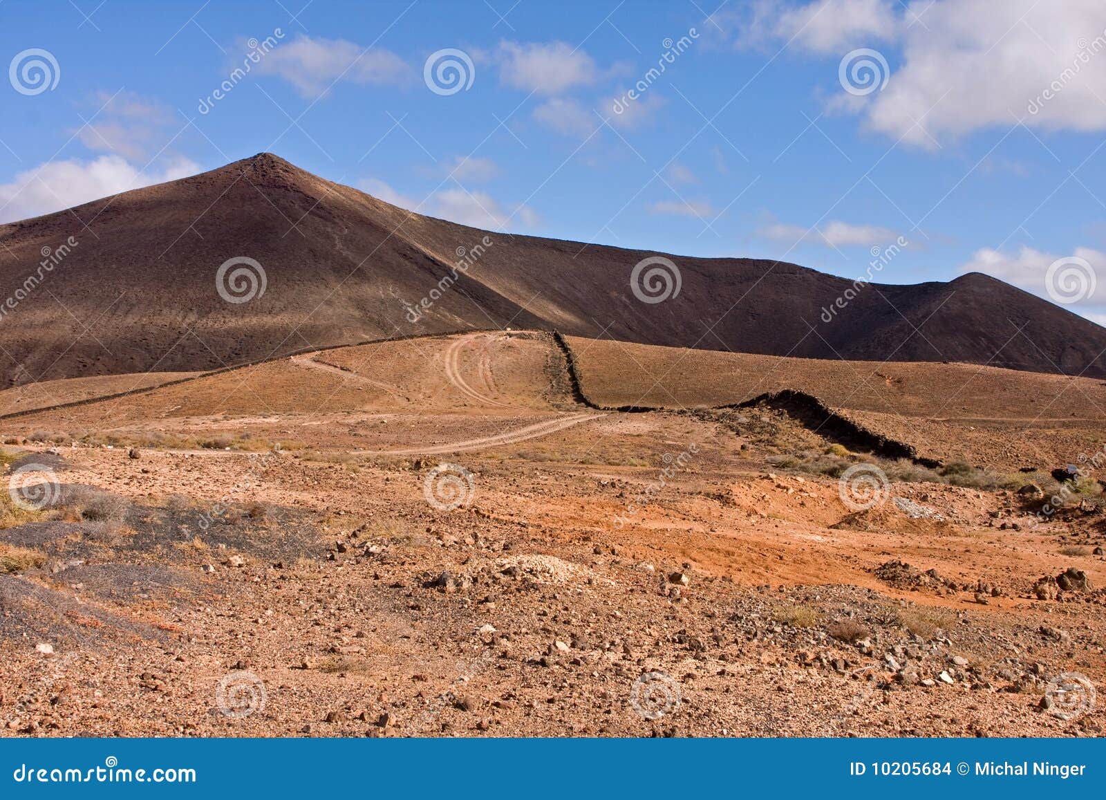 Typical Lanzarote Landscape Stock Photo - Image of mountain, bright ...