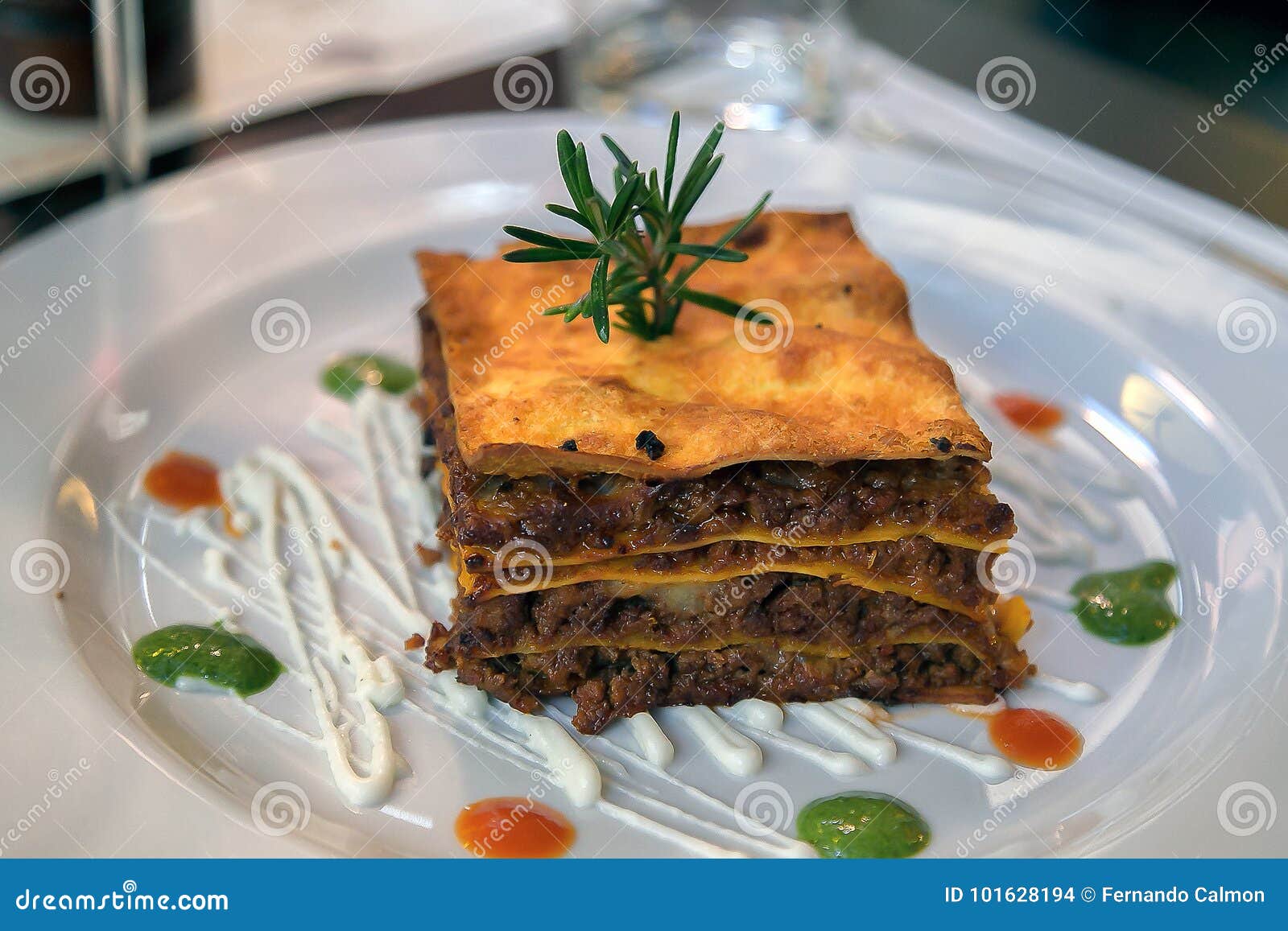 A Typical Lasagna from Rome Stock Photo - Image of rome, wheat: 101628194
