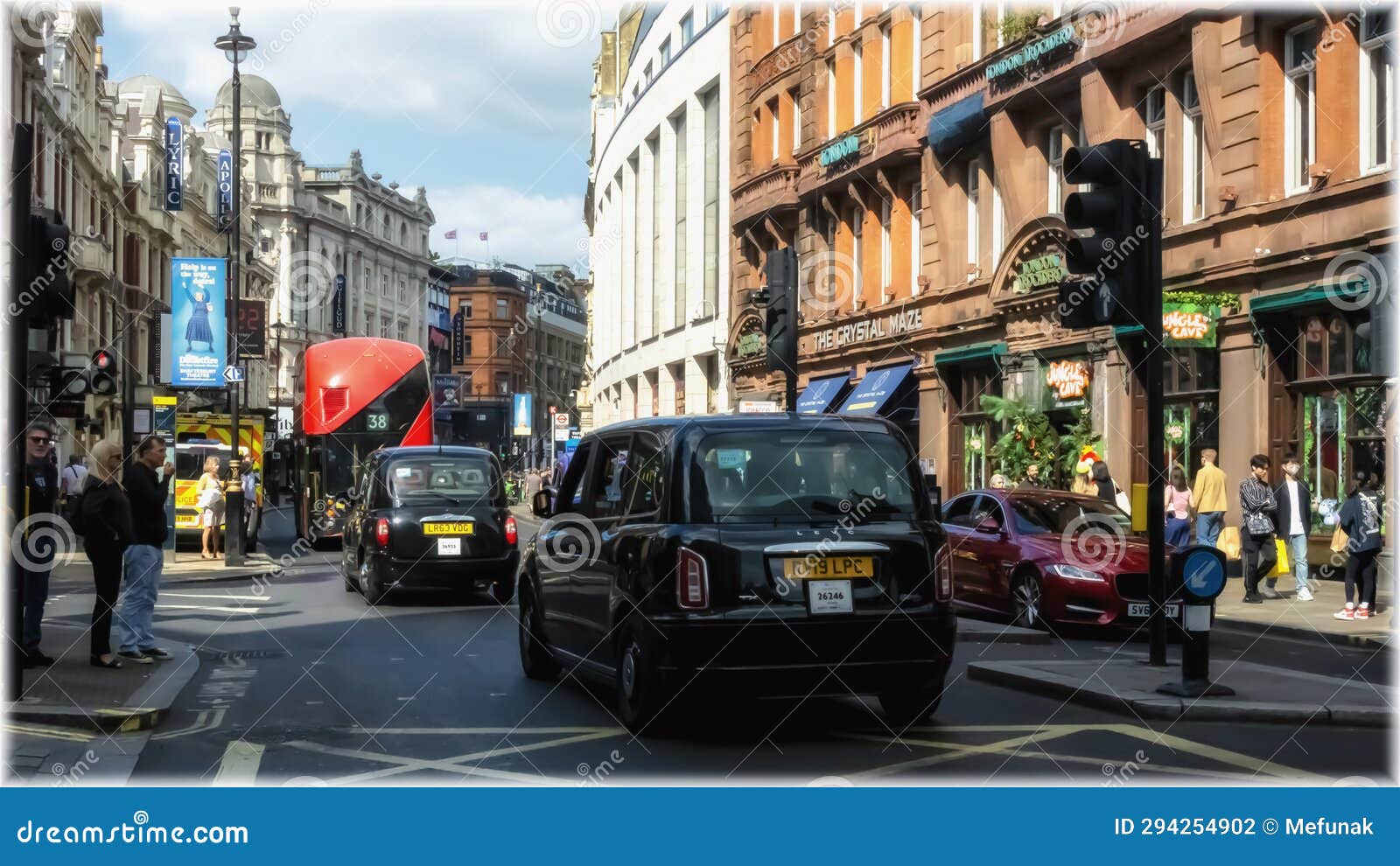 Typical London Cab on the Street of Soho Editorial Photography - Image ...