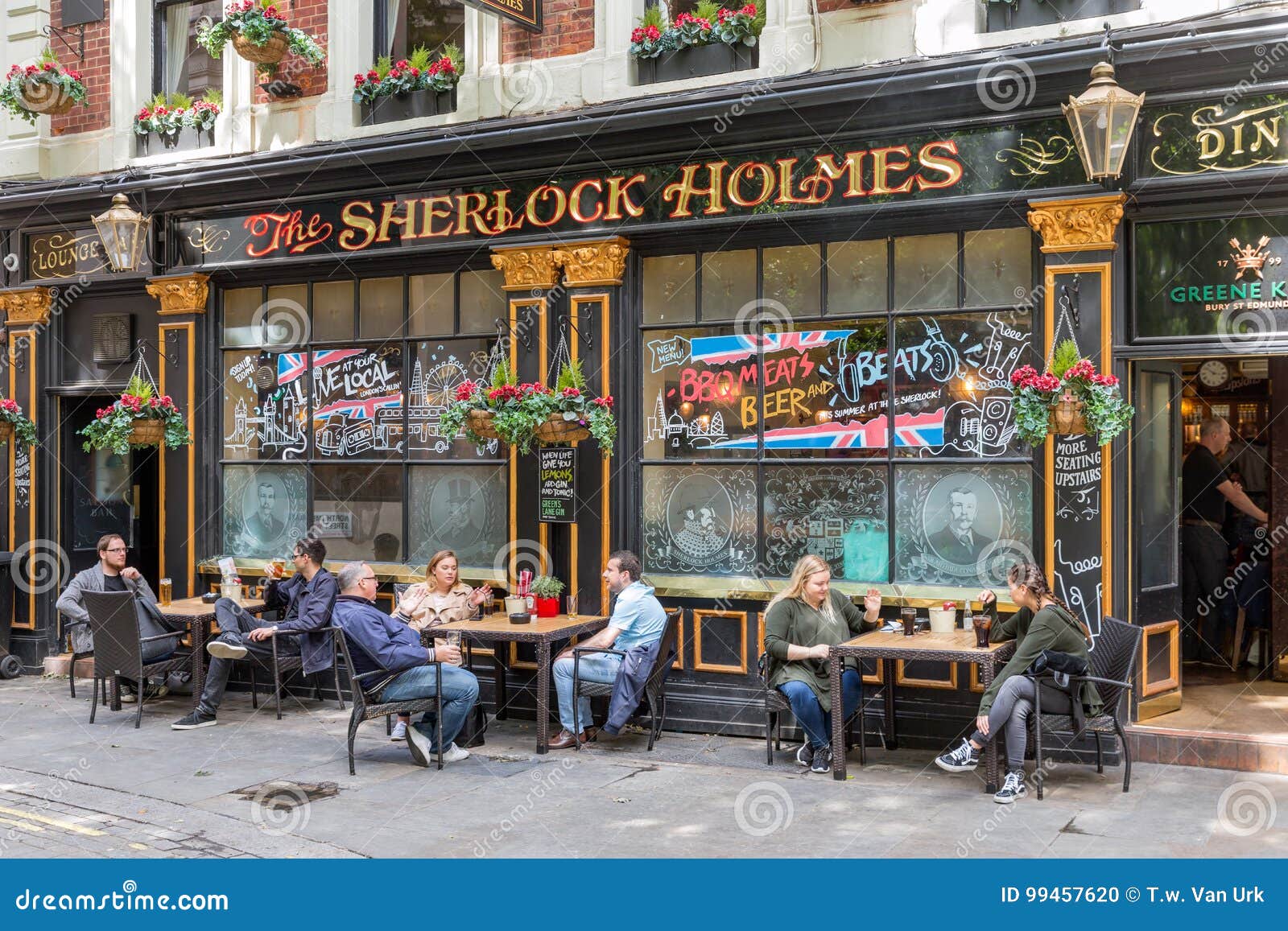 Typical London Pub with Guests in Front of the Pub Editorial Image ...