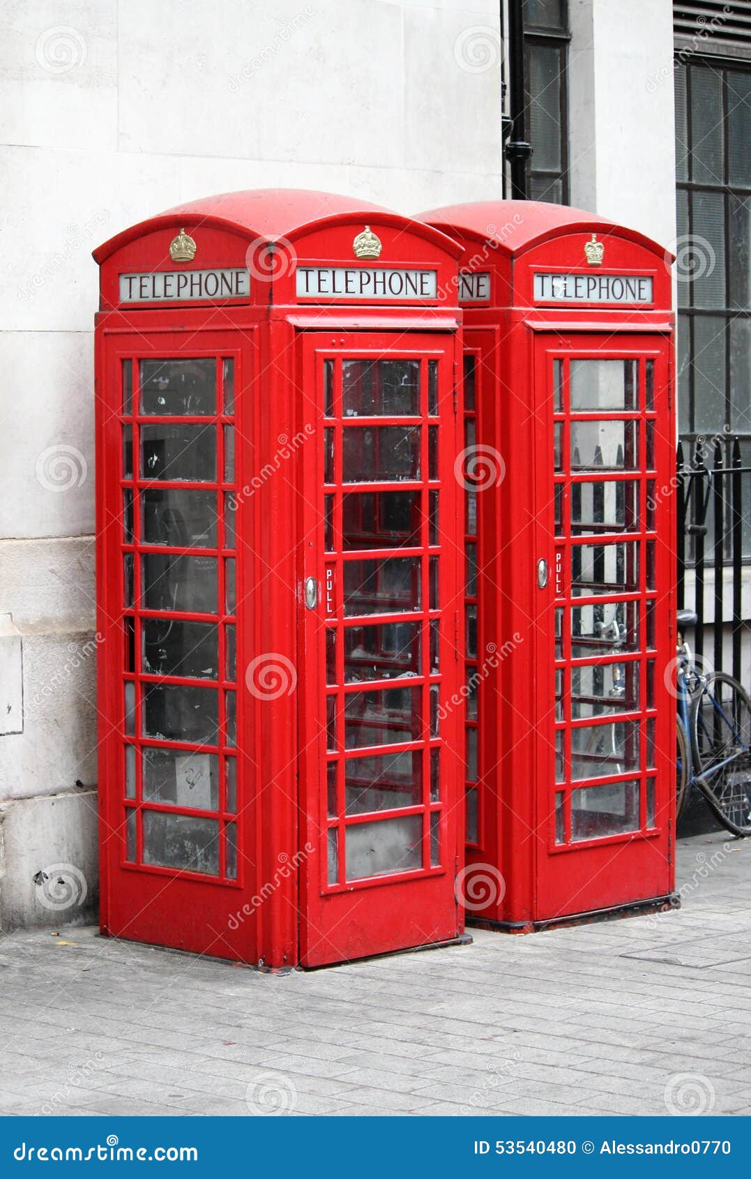 Typical London Red Telephone Booth Stock Photo - Image of history ...