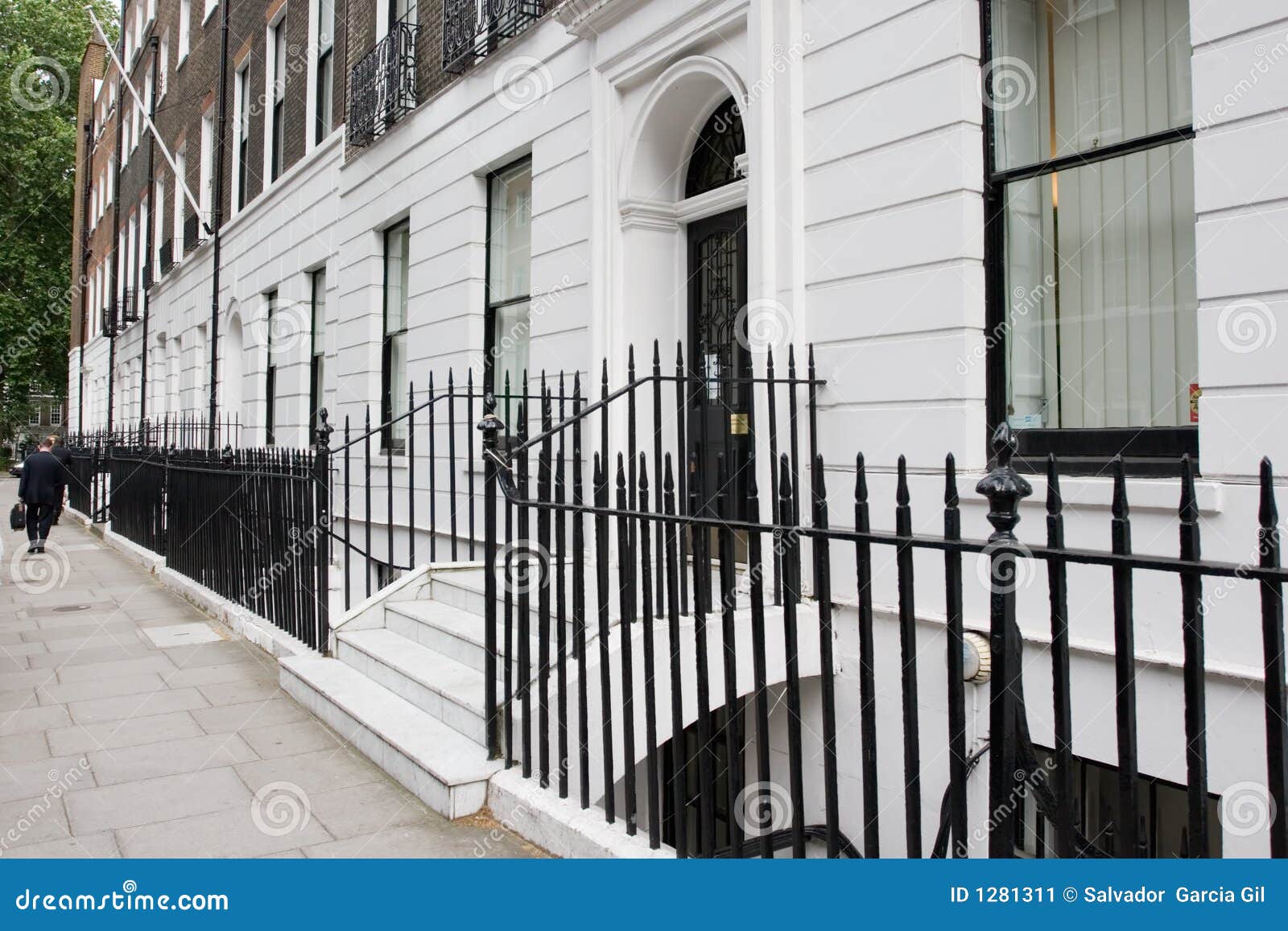 Typical London street stock image. Image of white, england - 1281311